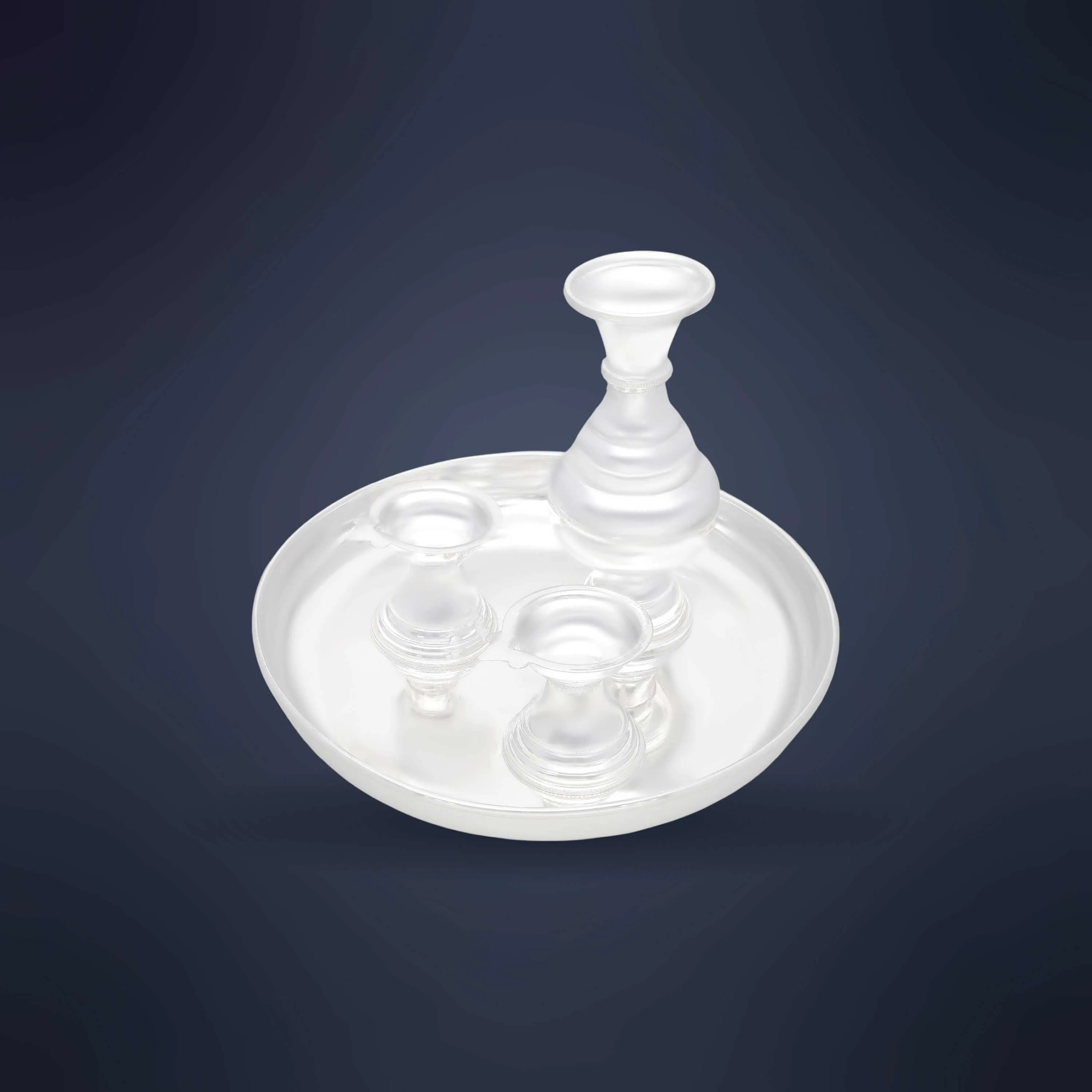 Finely Detailed And Crafted Silver Arathi Kalasham Set