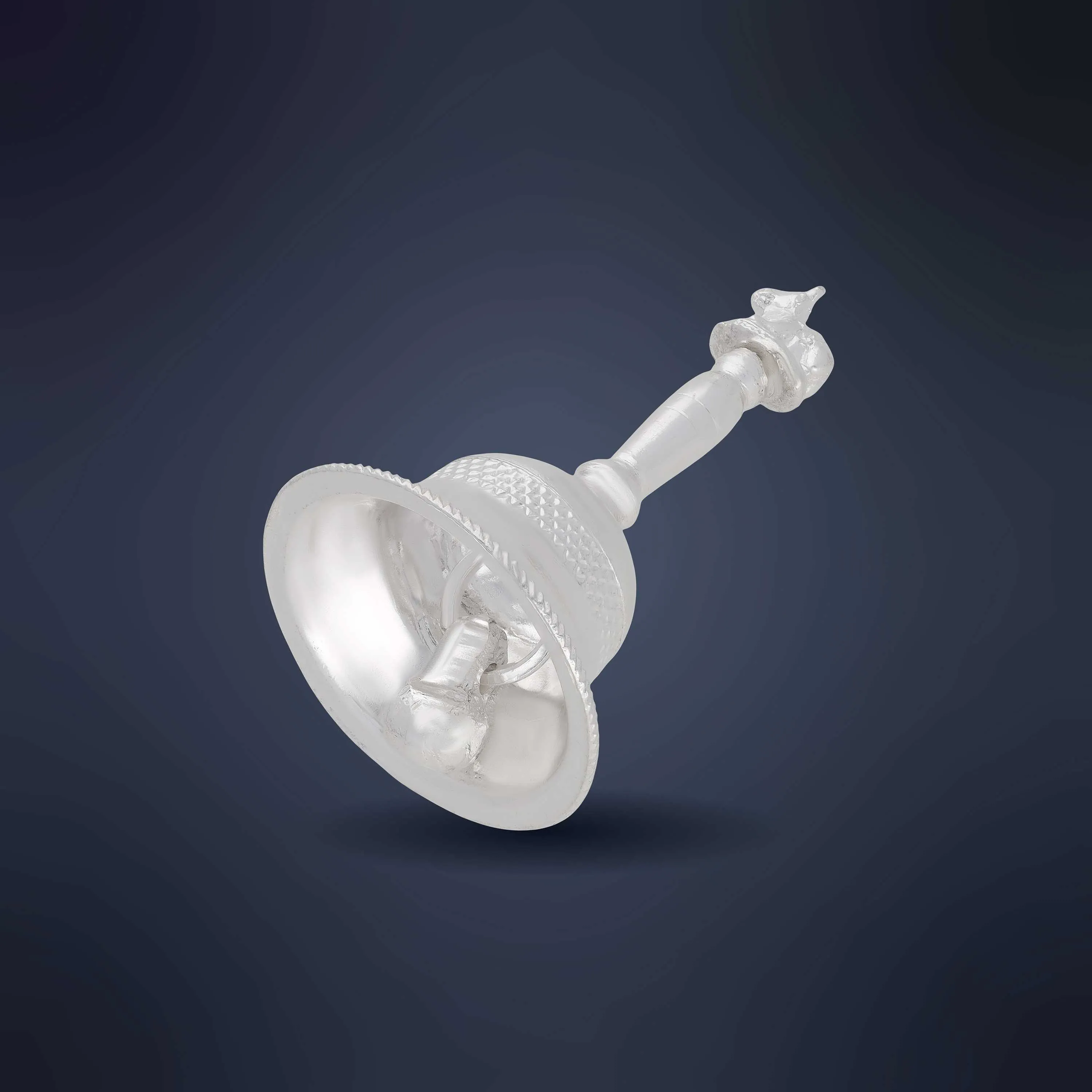 Traditionally Crafted And Detailed Silver Nandi Bell