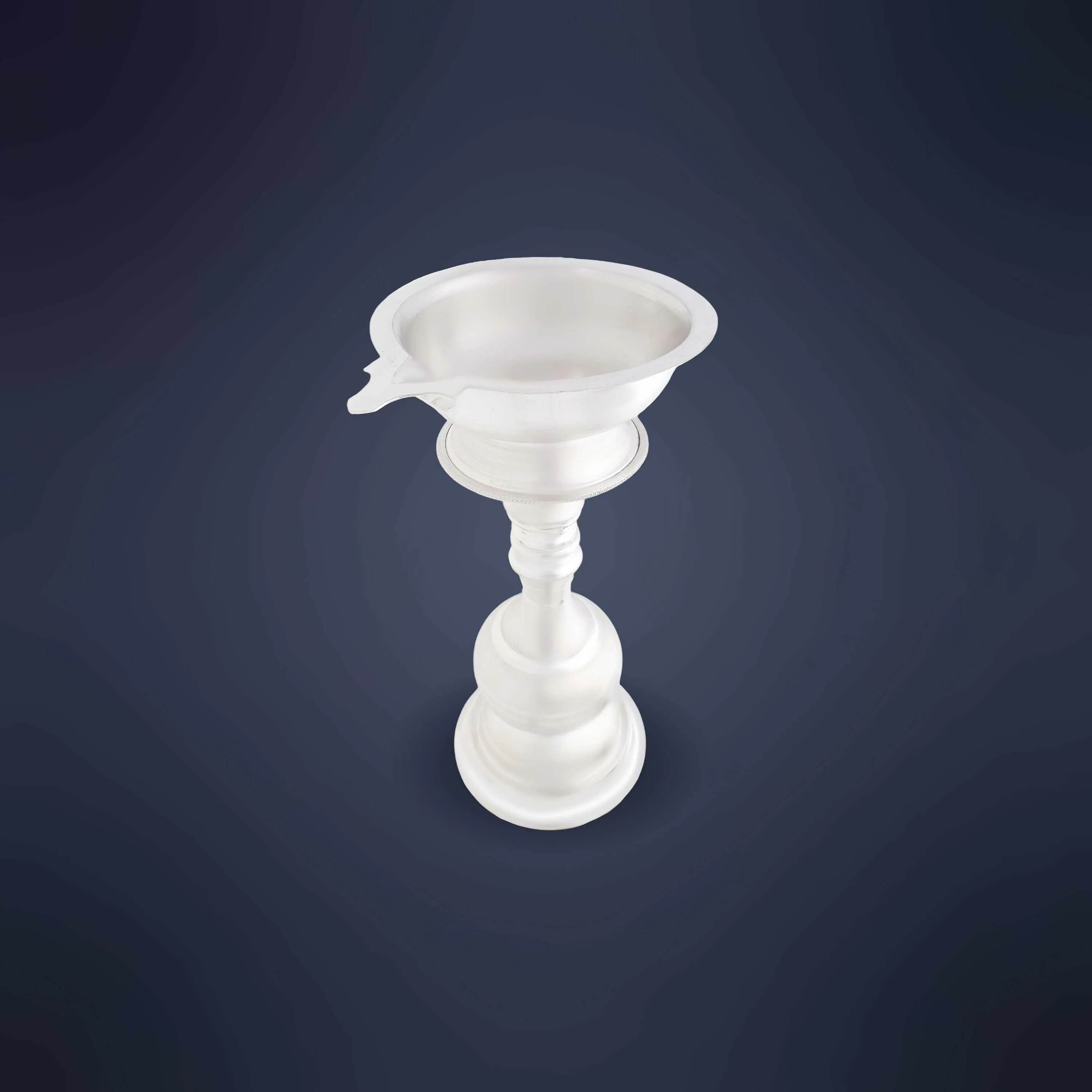 Matte Finished And Detailed Silver Lamp