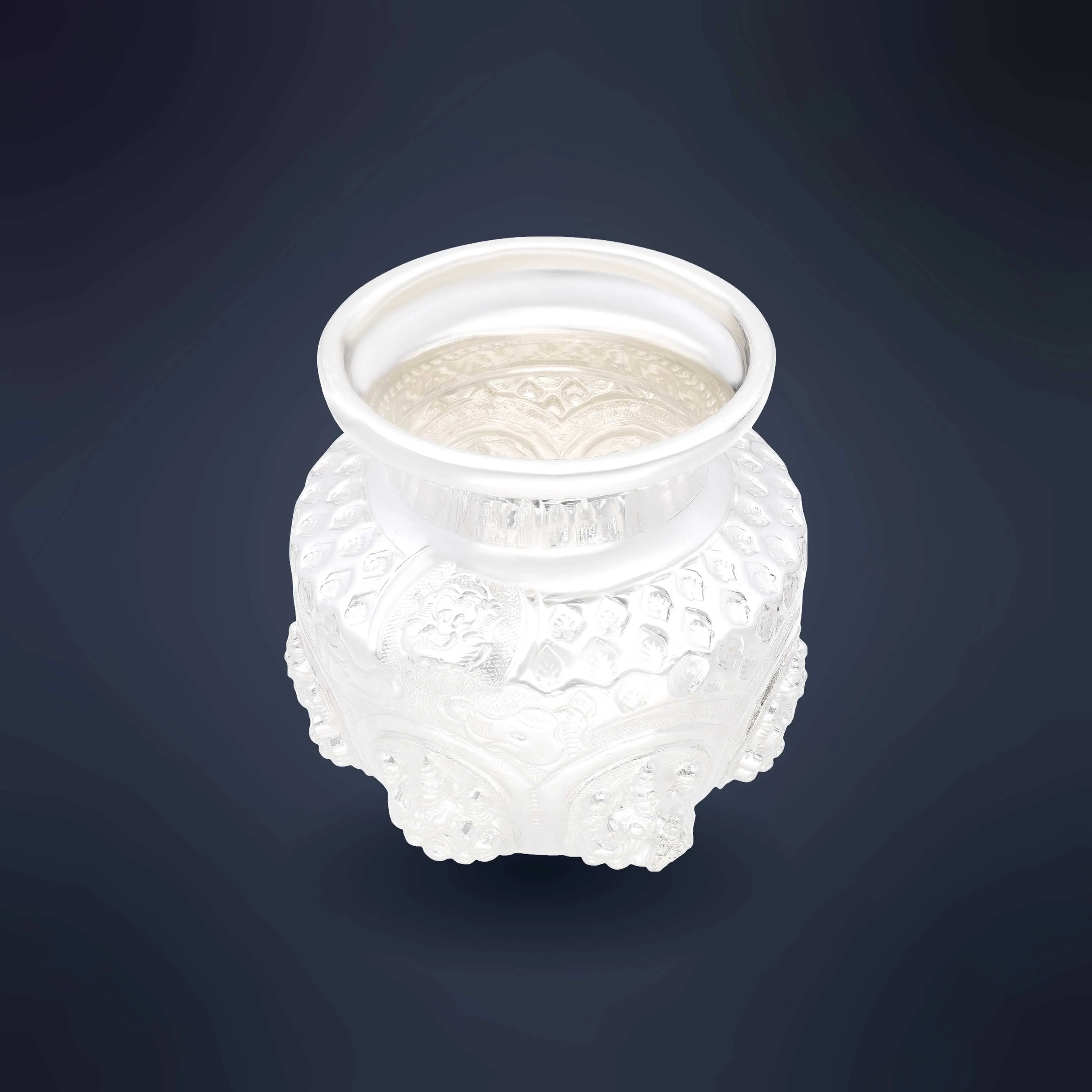 Specially Crafted And Detailed Silver Astalakshmi Chombu