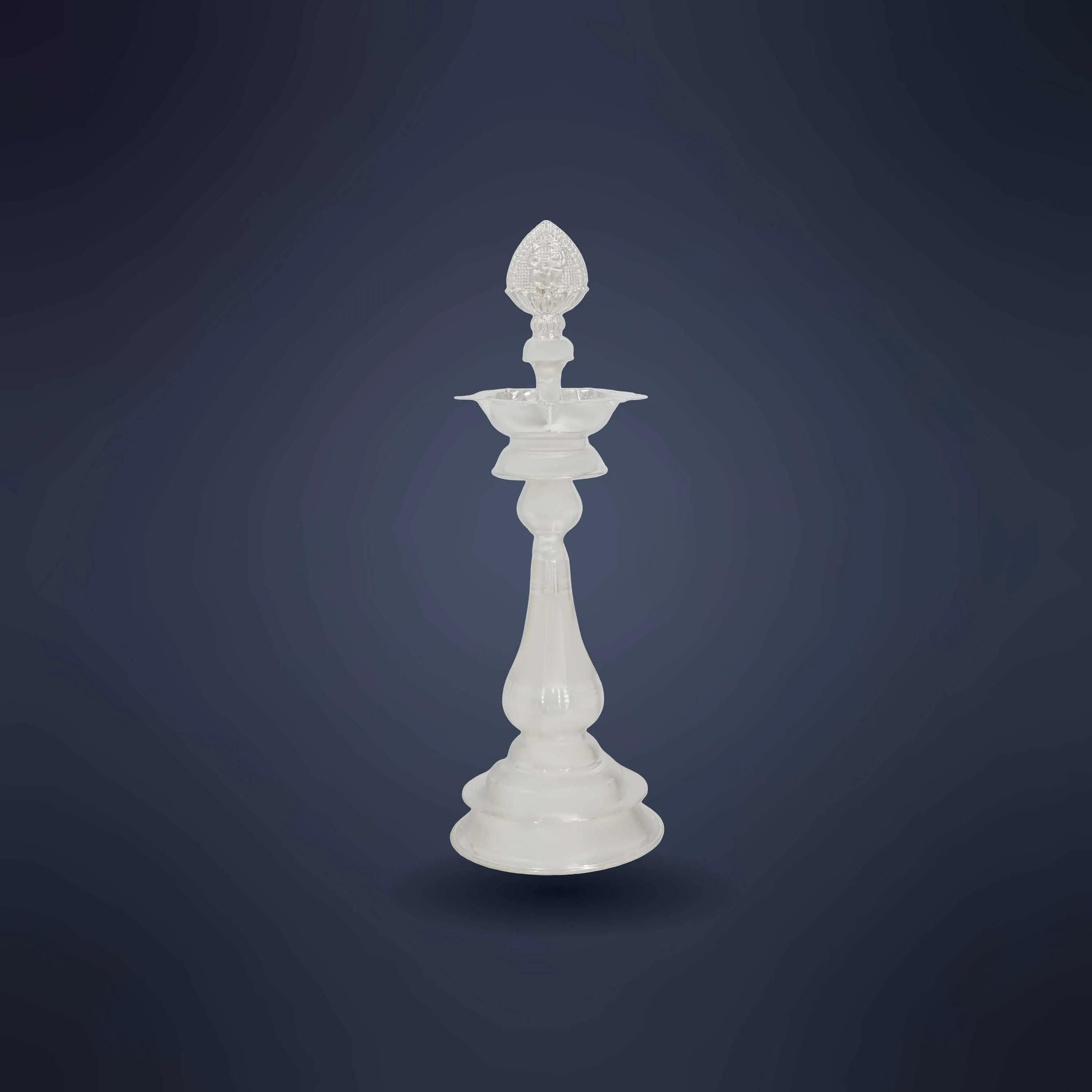 Matte Finished And Detailed Silver Vel Lamp