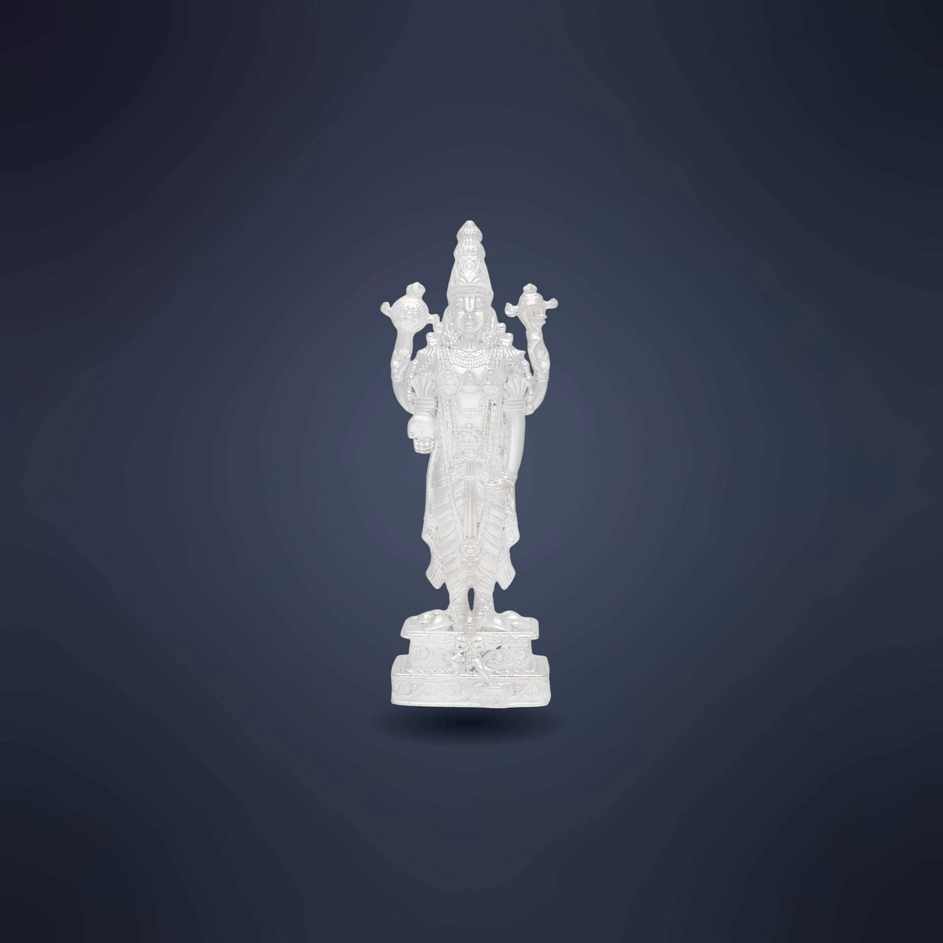 Specially Crafted And Detailed Silver Balaji Idol