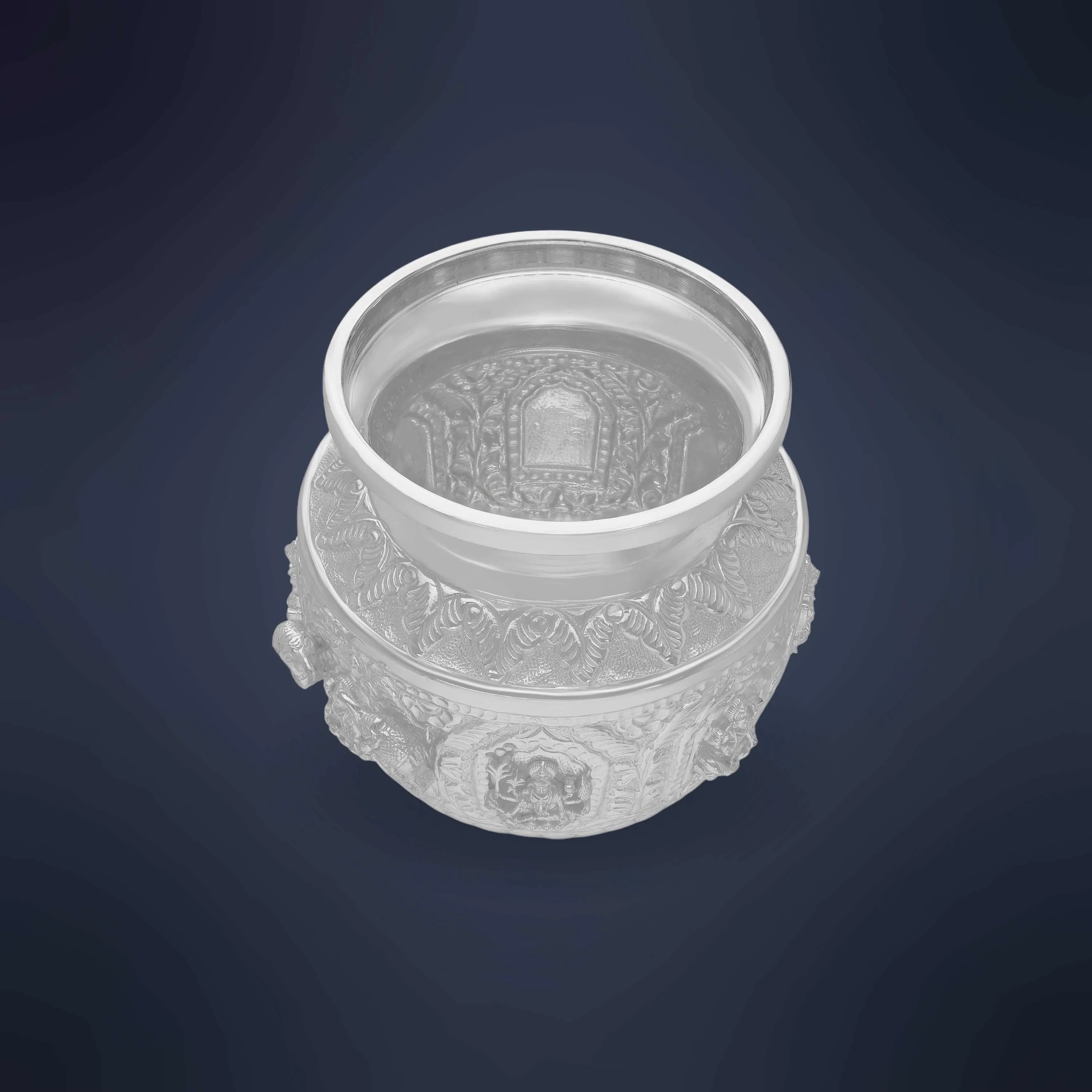 One Of Its Kind Finely Detailed Silver Astalakshmi Chombu