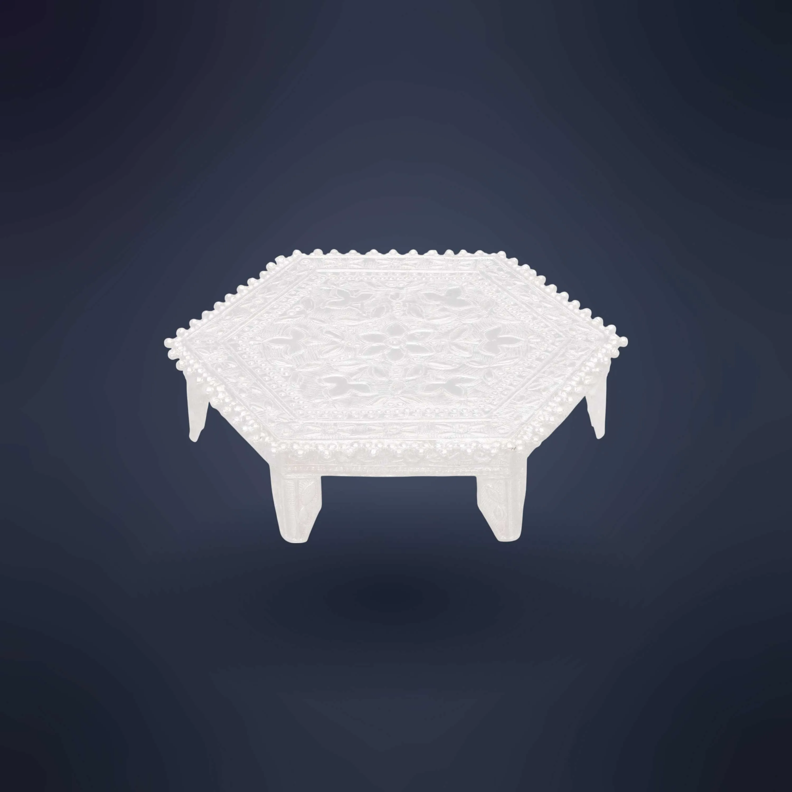 Finely Detailed And Crafted Silver Peetam