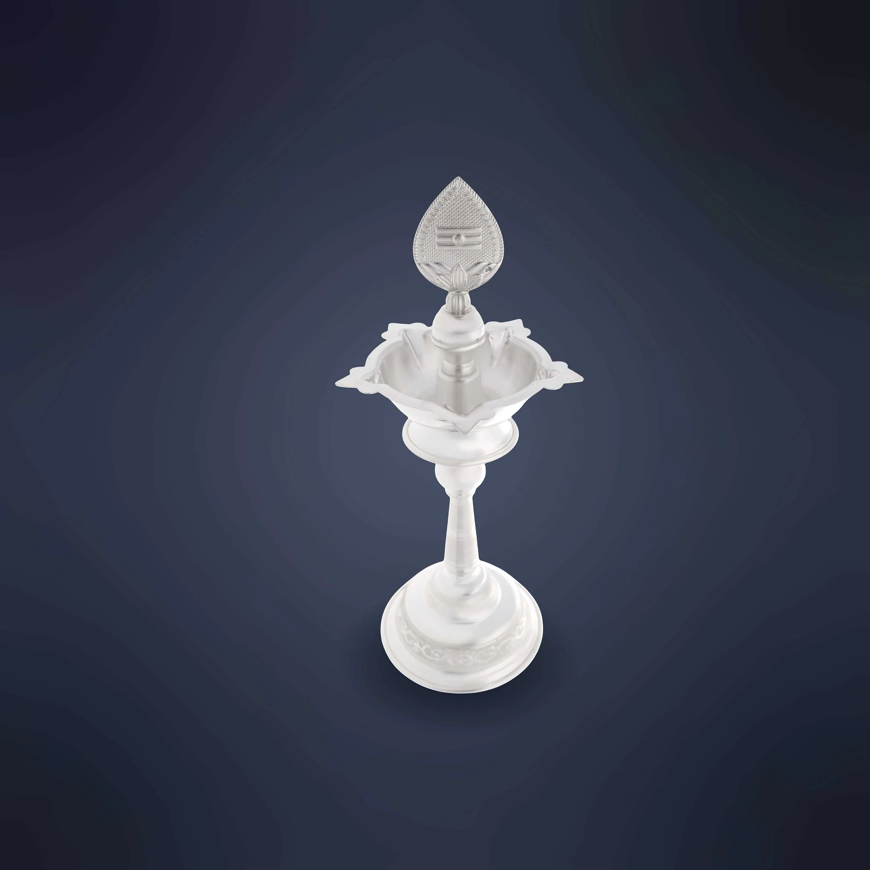 One Of Its Kind Matte Finished Vel Silver Lamp