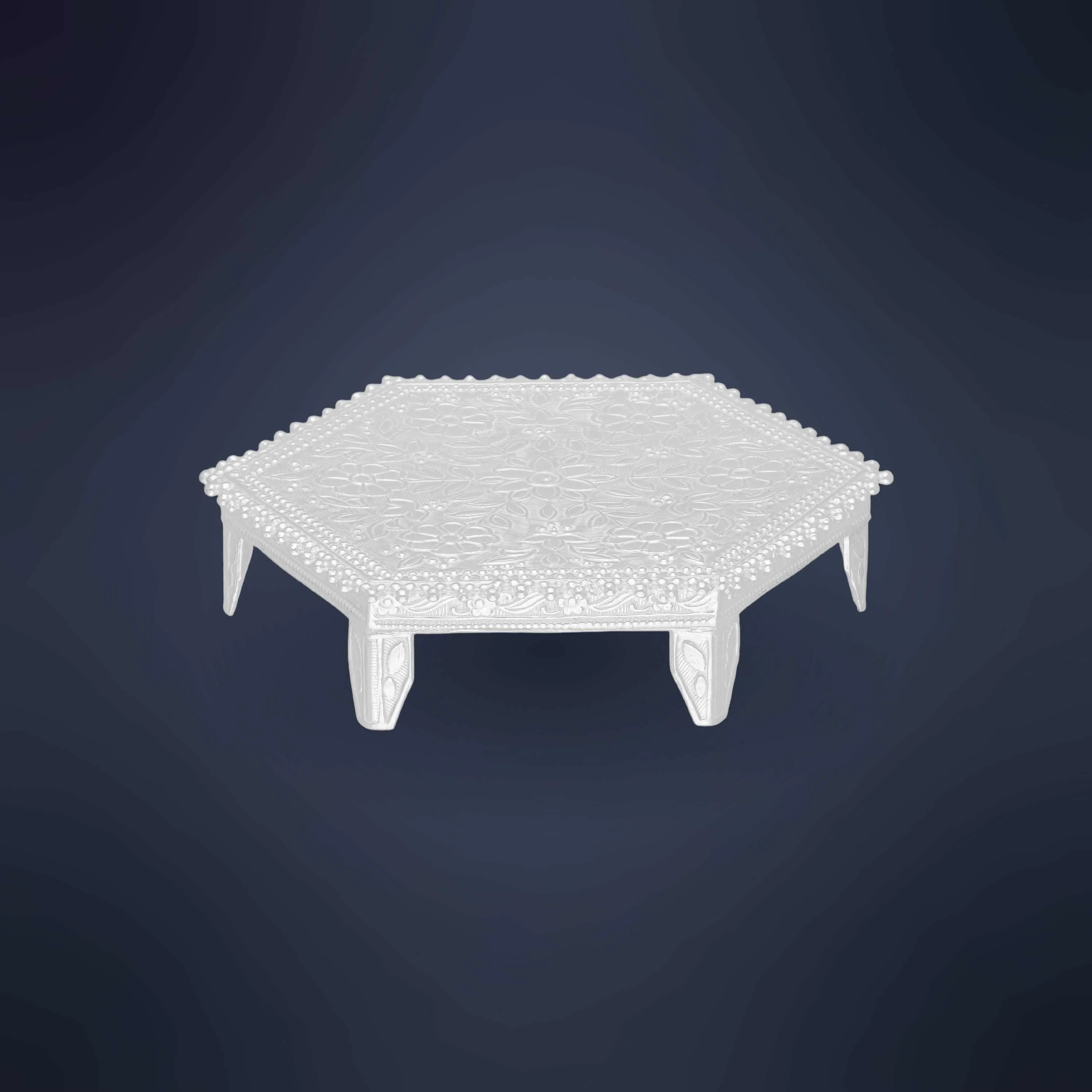 Finely Detailed And Crafted Silver Peetam