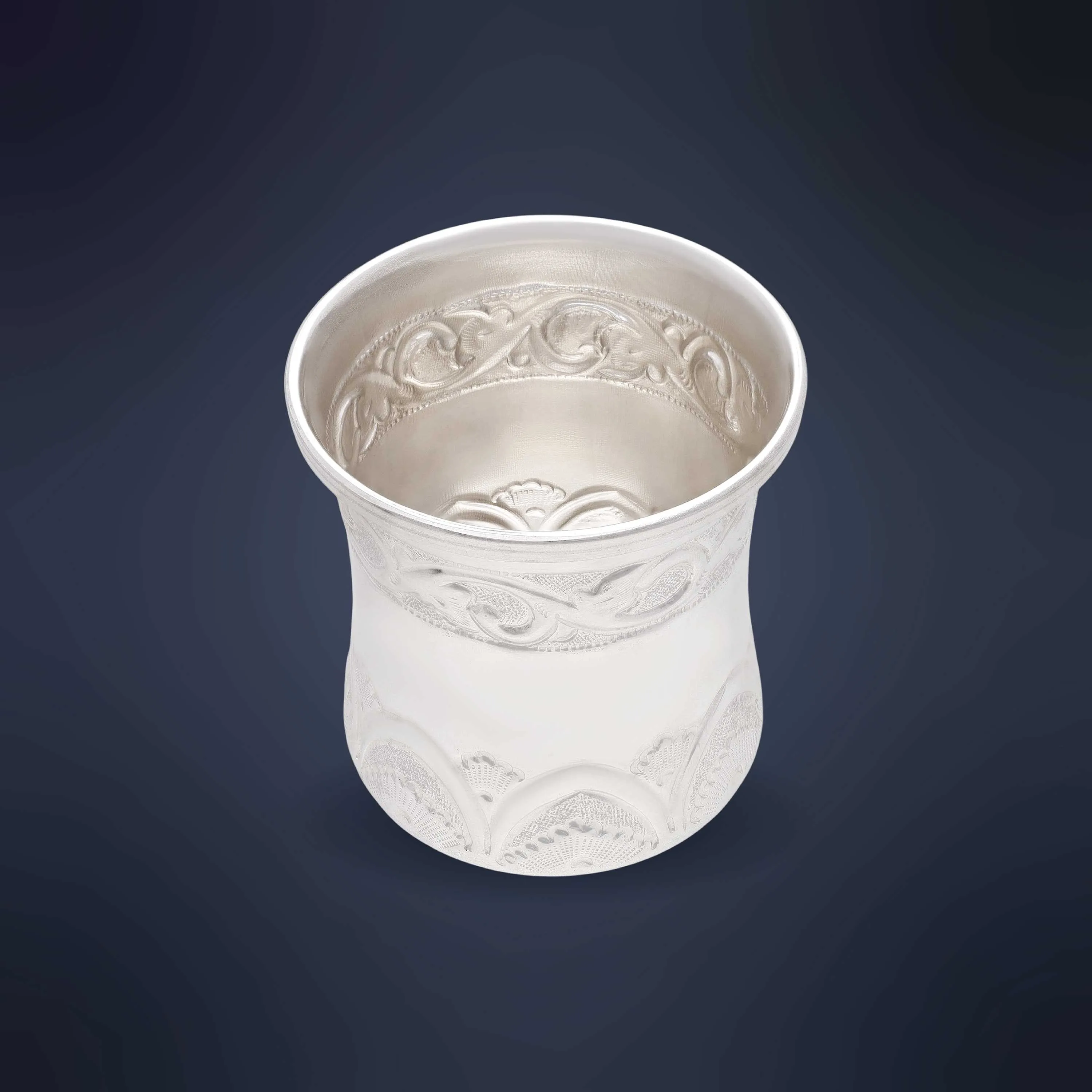 Finely Detailed And Crafted Silver Panchapatra