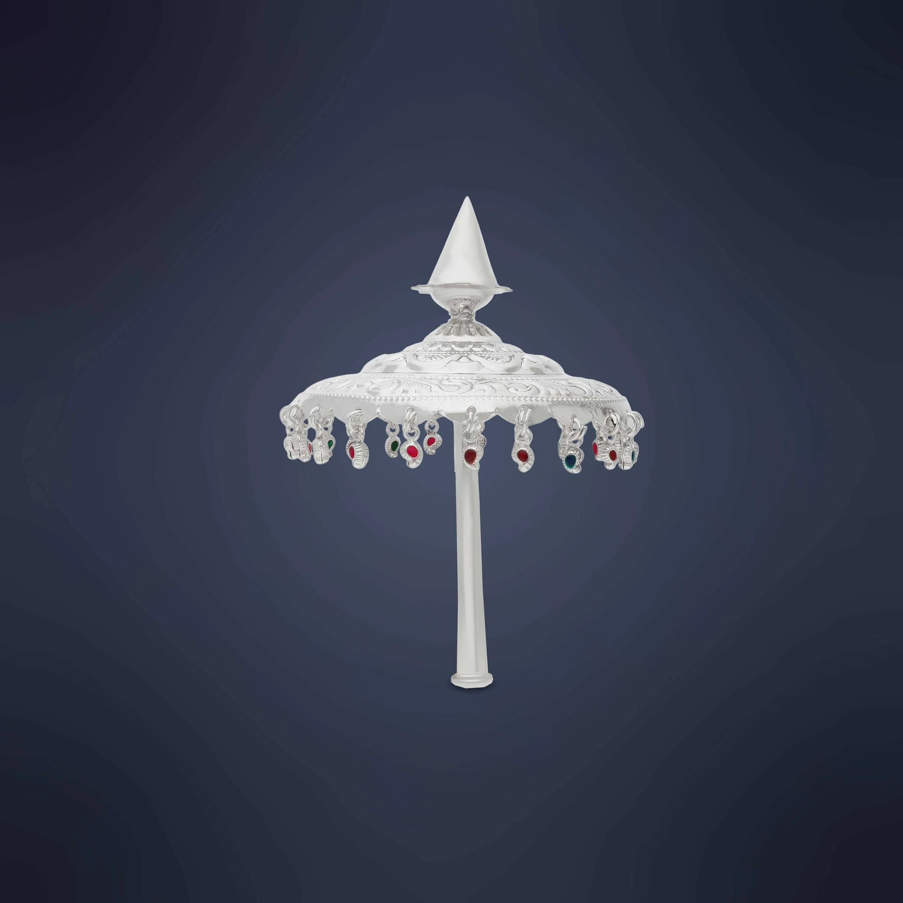 Traditionally Crafted And Detailed Silver Chatari