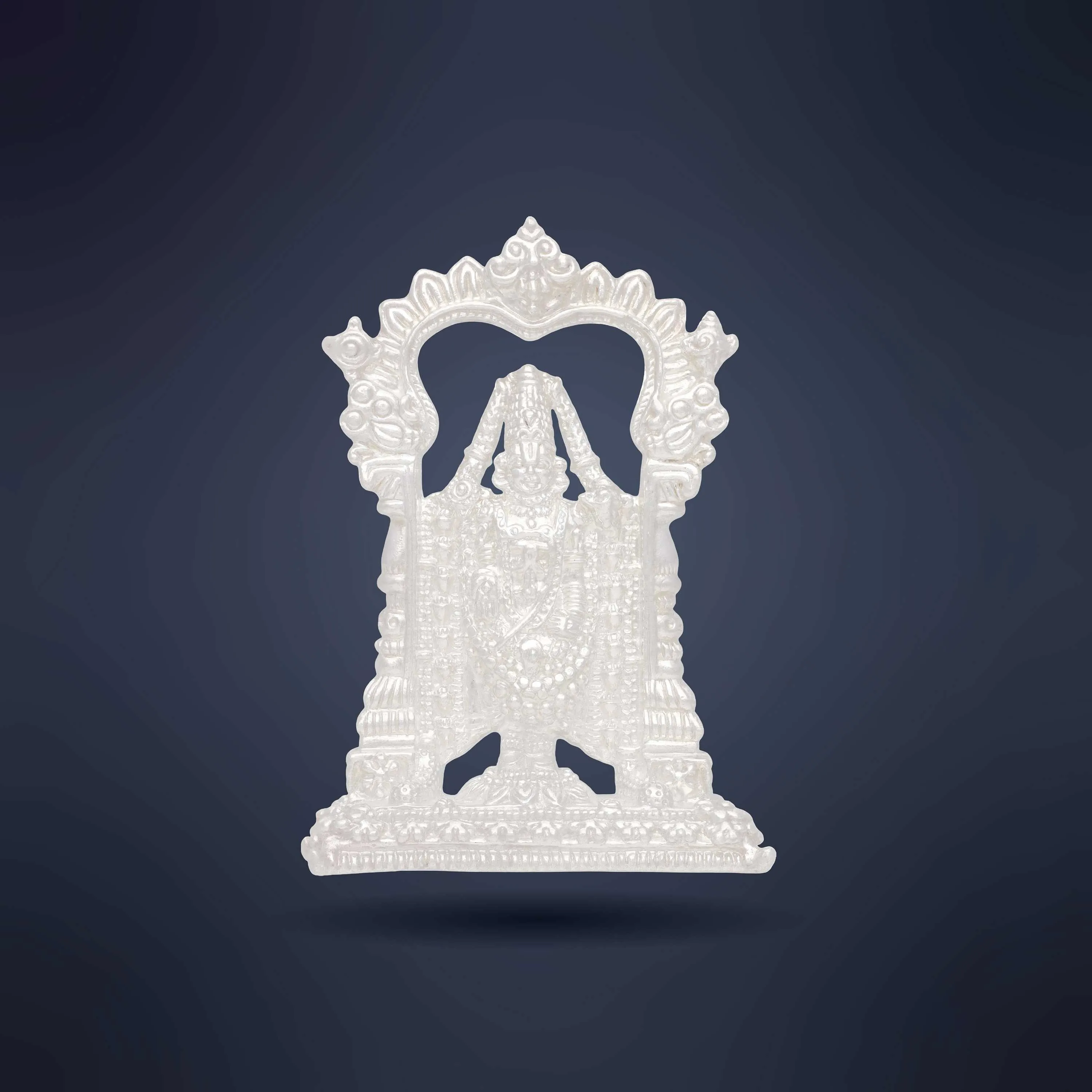 Specially Crafted And Detailed Silver Balaji Idol