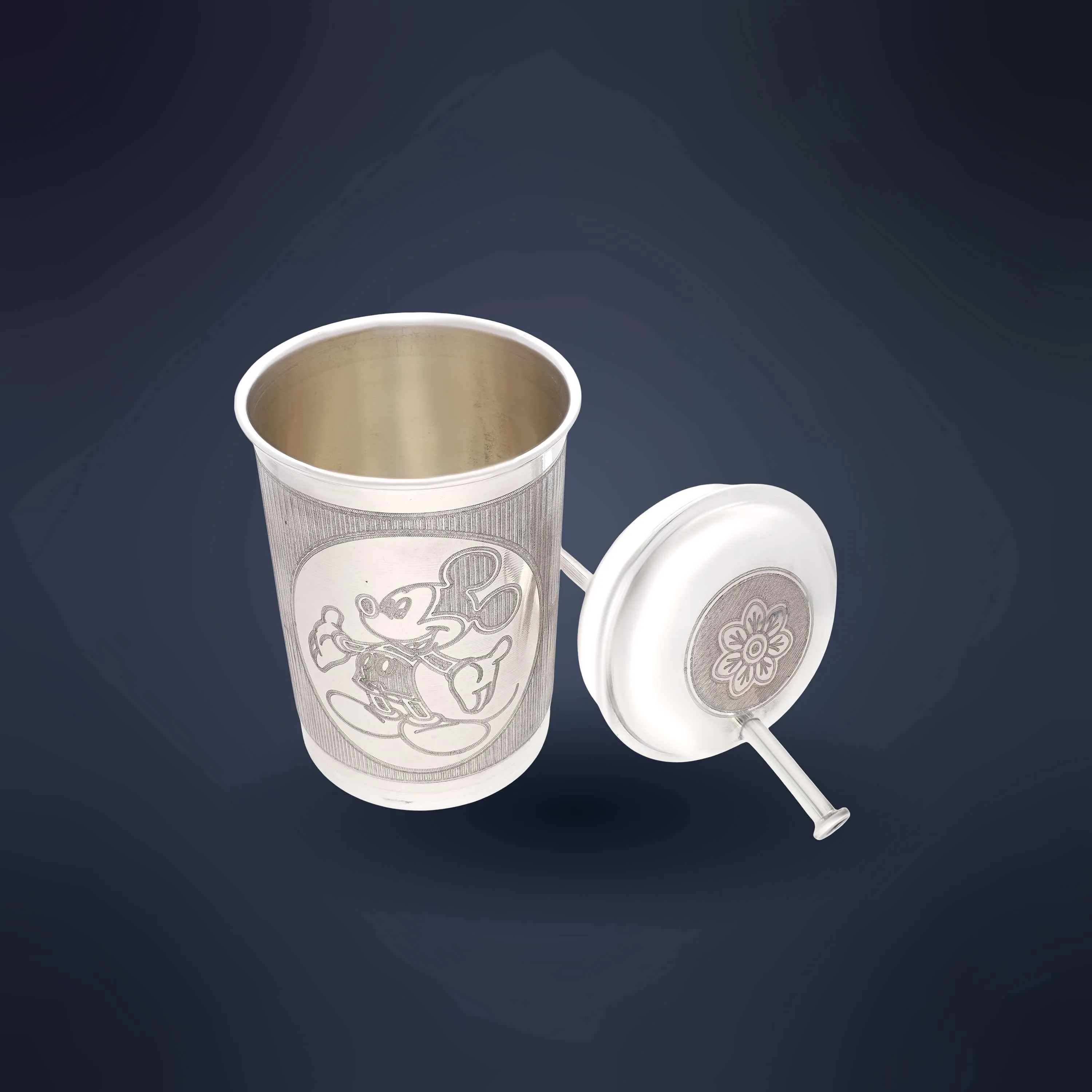 Fancy Mickey Mouse Silver Dinner Set