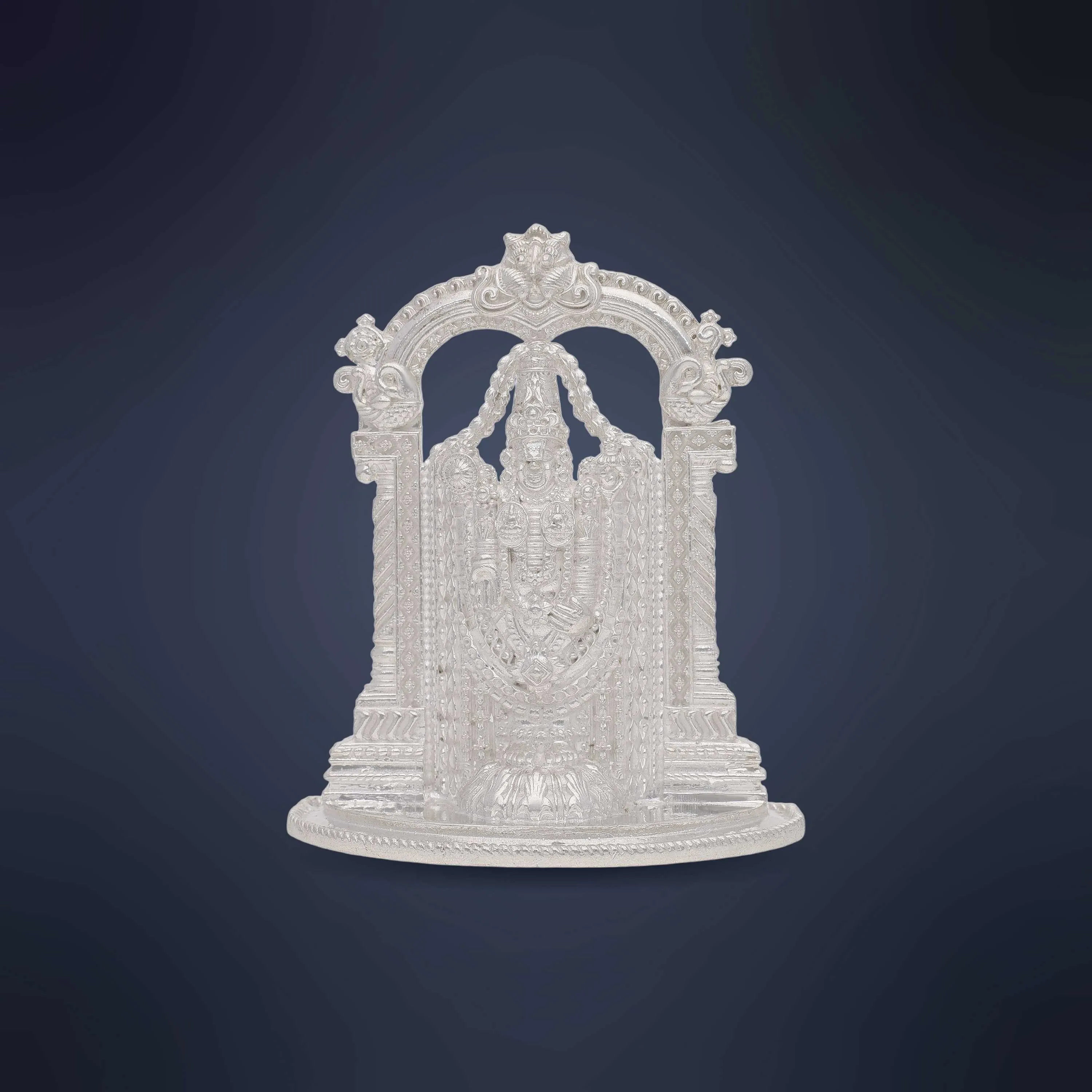 Specially Crafted And Detailed Silver Balaji Idol