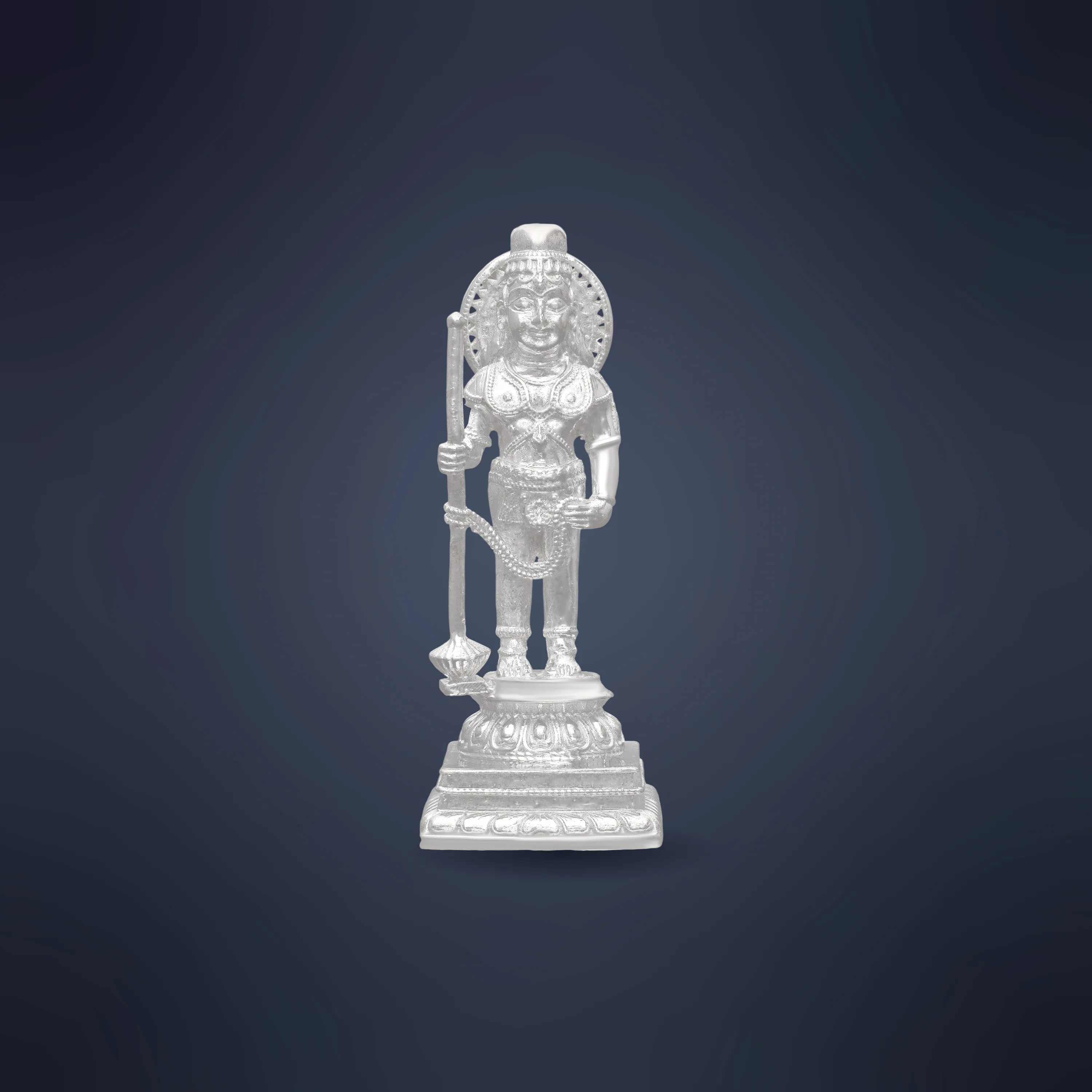 Matte Finished & Detailed Silver Udupi Krishna Idol