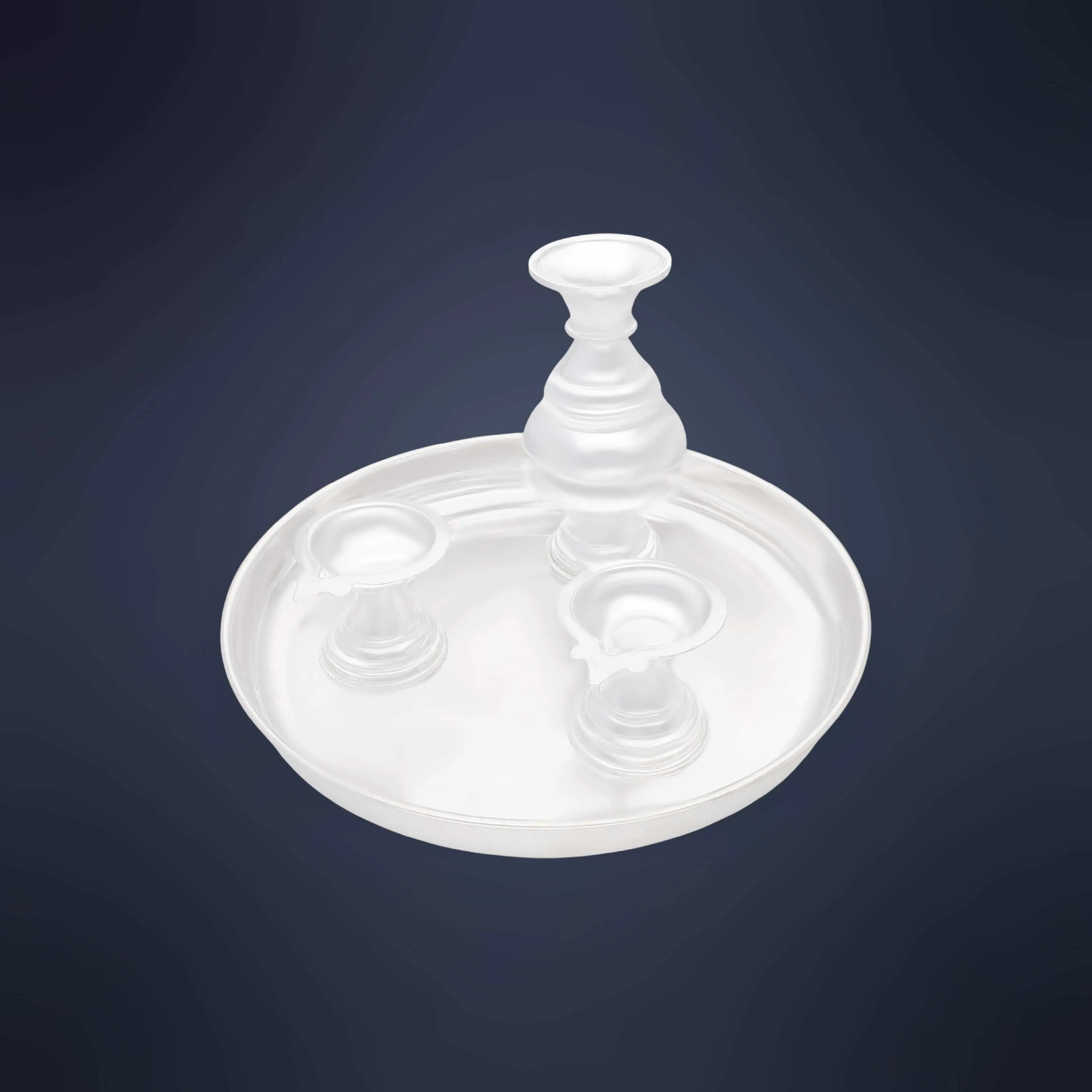 Traditionally Crafted And Detailed Silver Arathi Kalasham Set