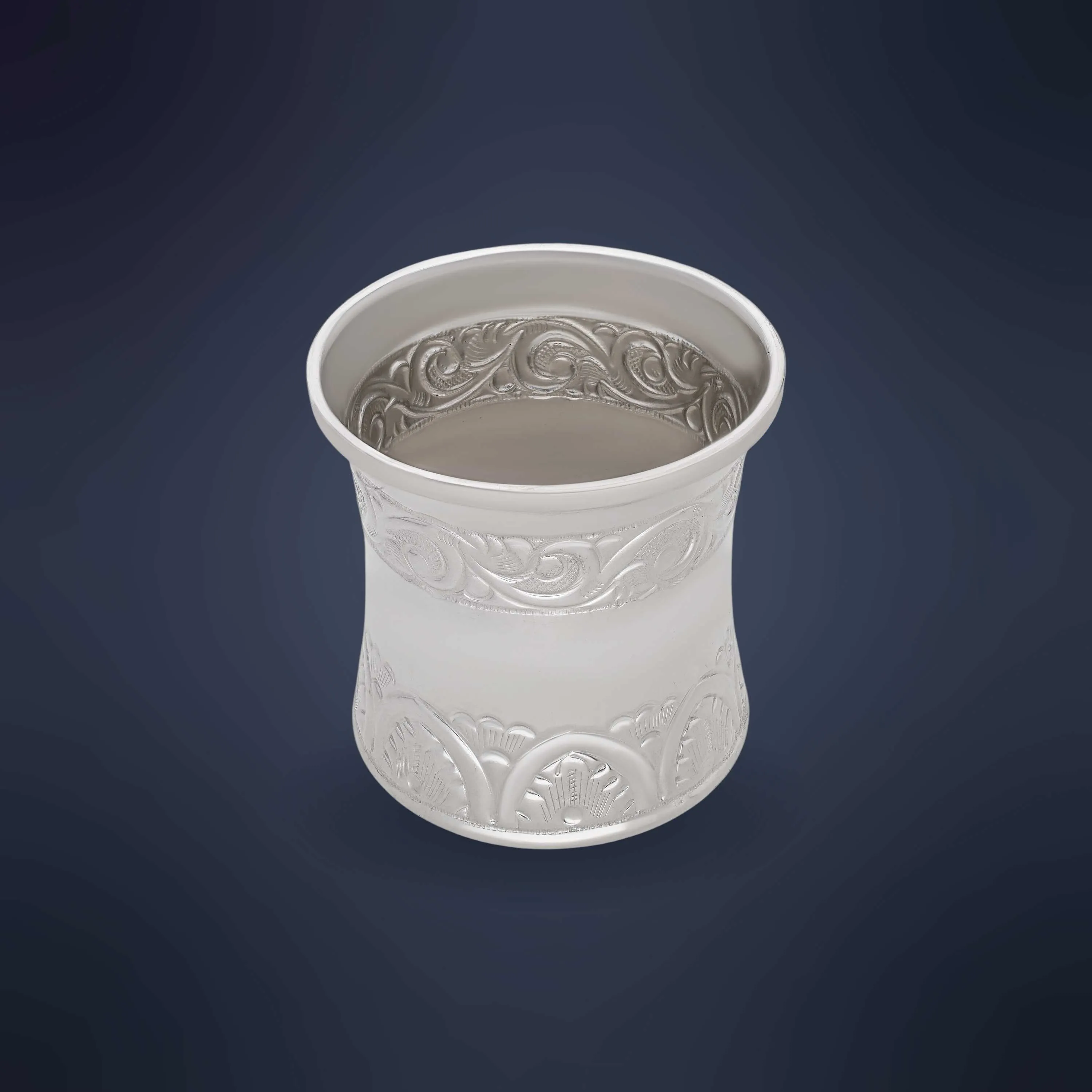 Classic Finely Detailed And Crafted Silver Panchapatra