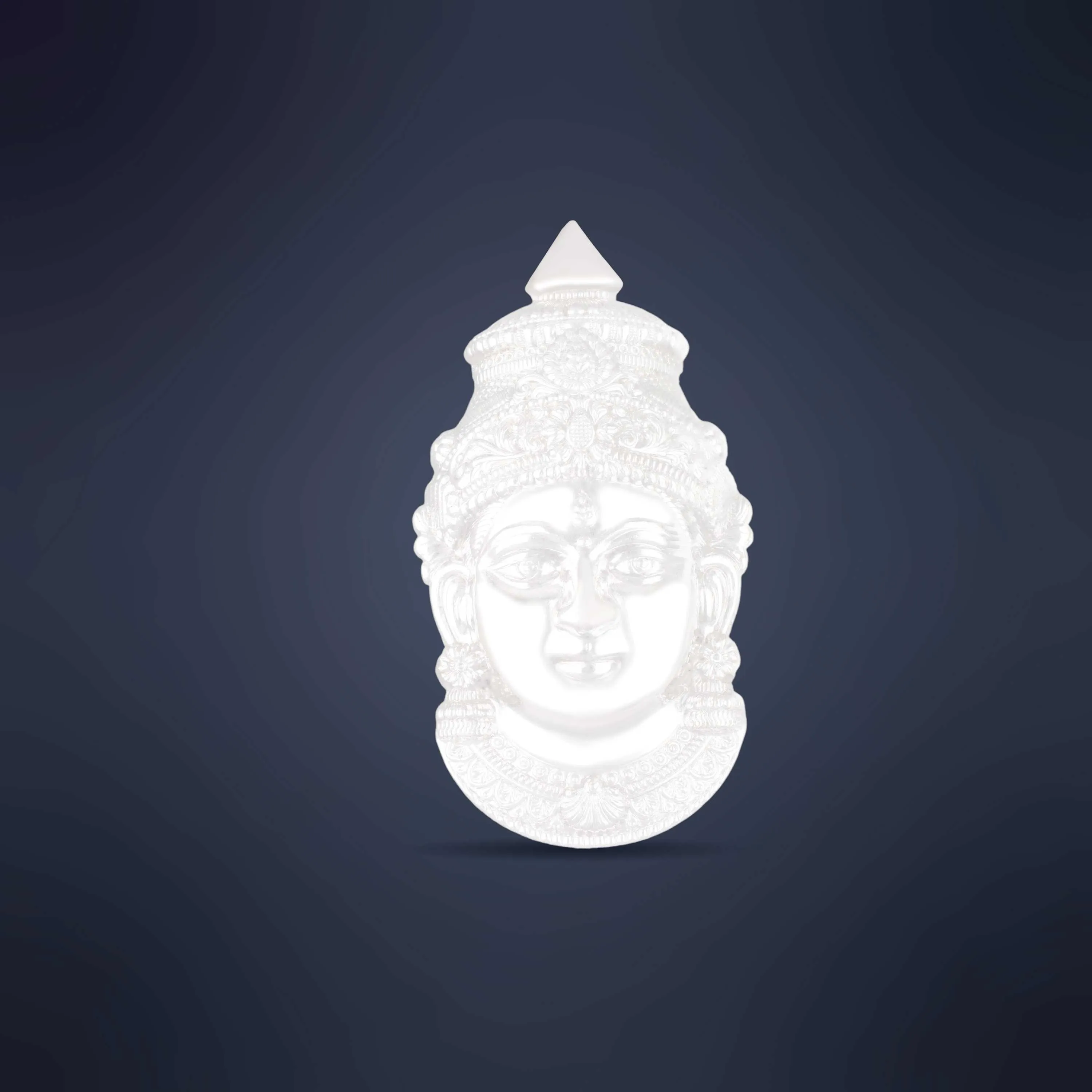 Finely Detailed And Crafted Silver Lakshmi Devi Face