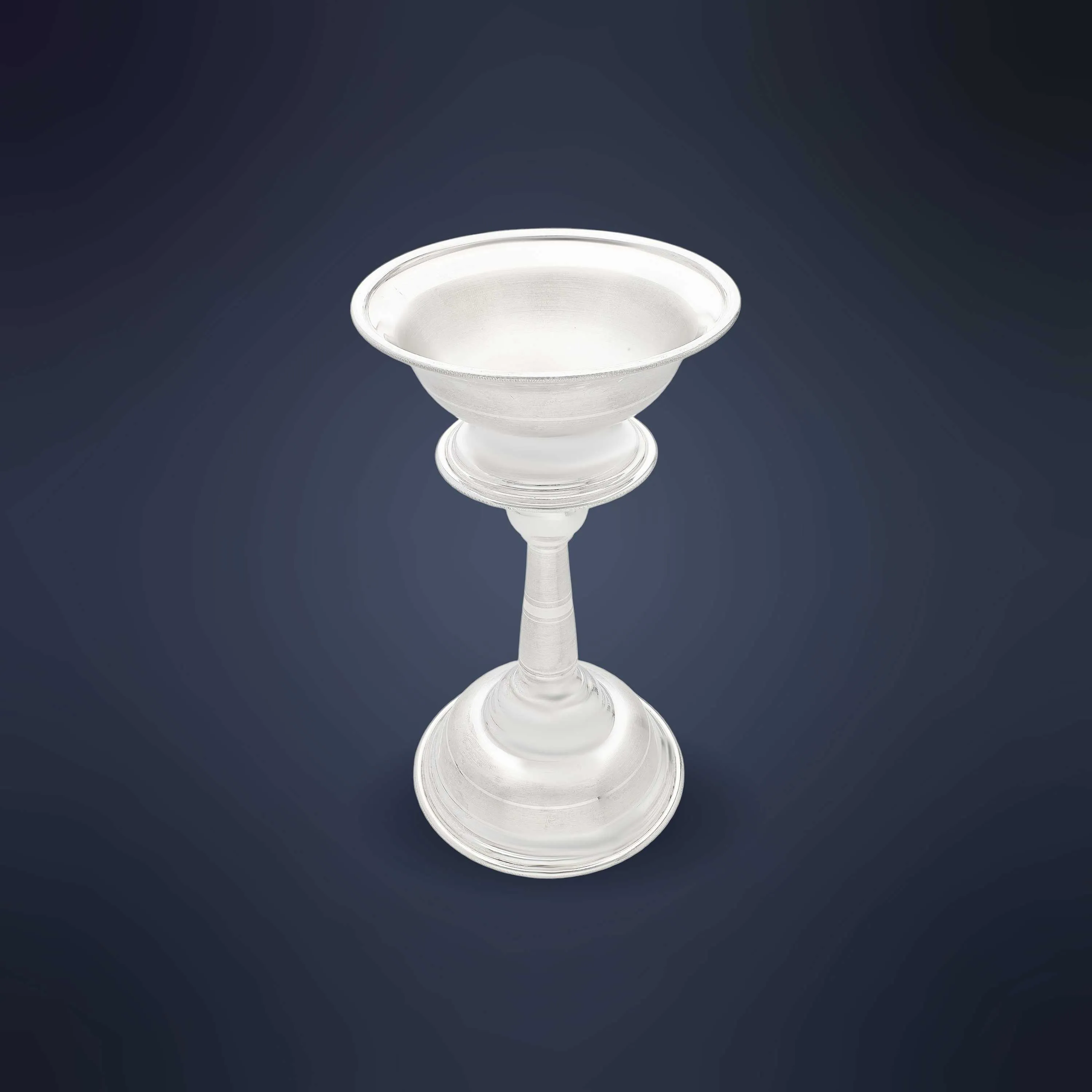 Matte Finished And Detailed Silver Lamp