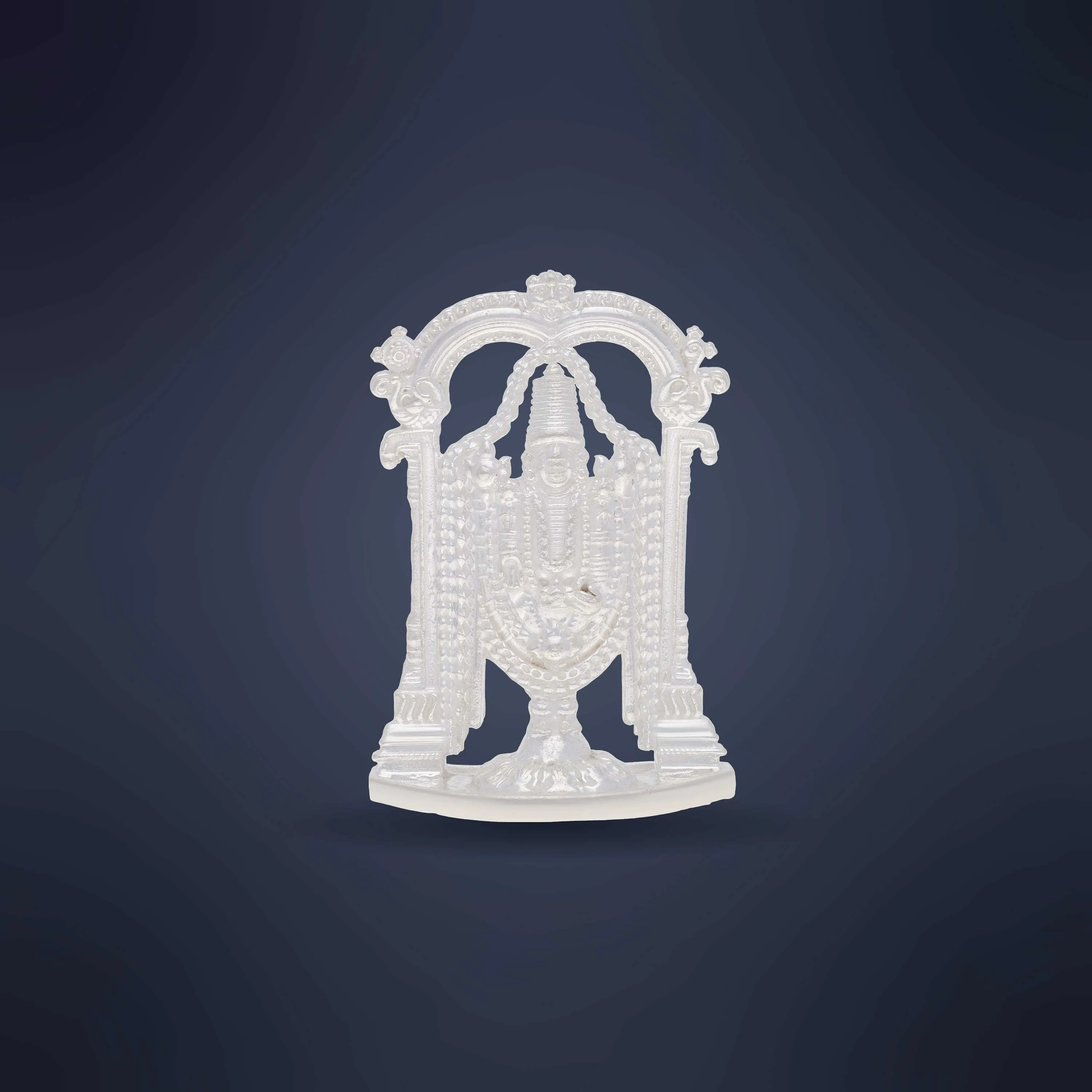 Specially Crafted And Detailed Silver Balaji Idol