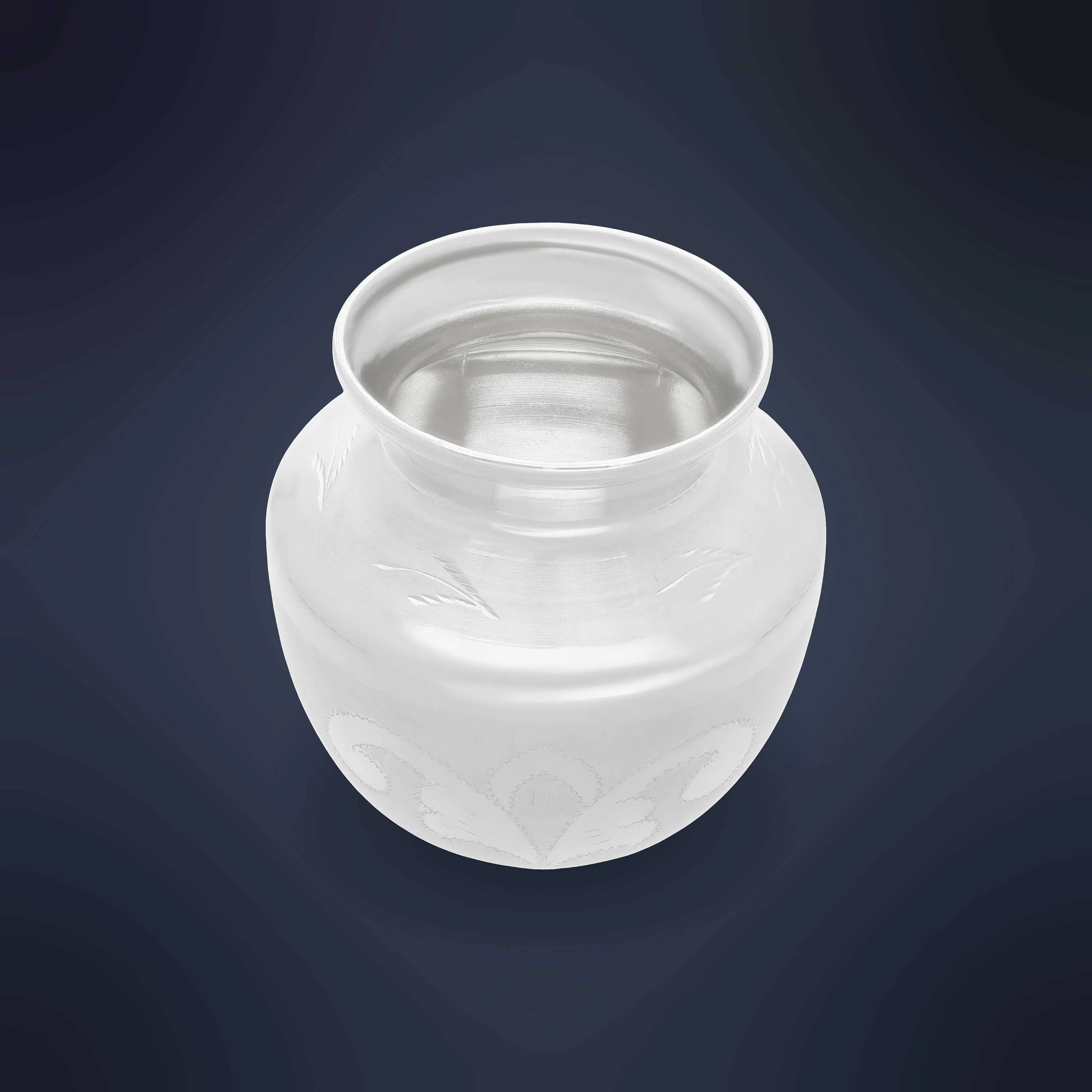 Classic Matte Finished And Detailed Silver Chombu