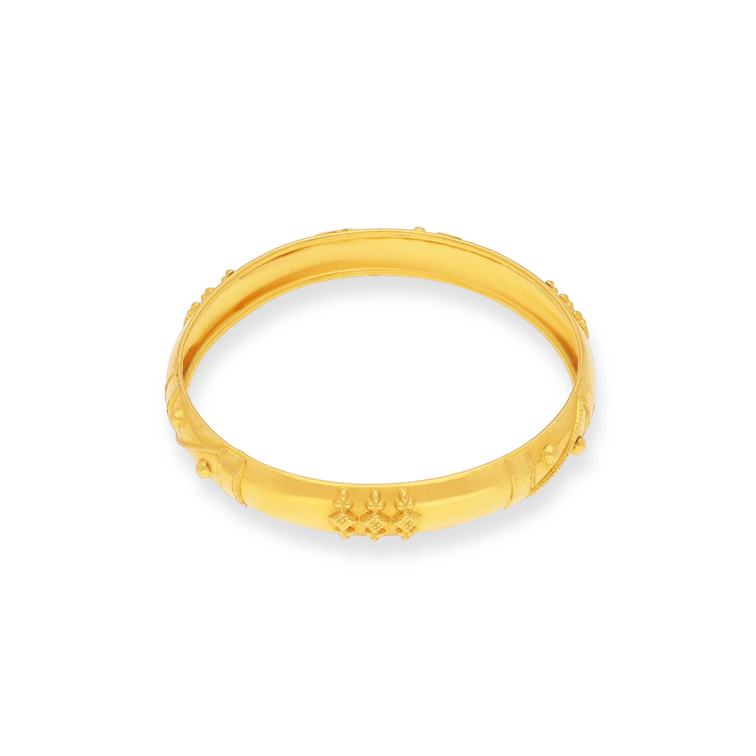 Classic Finely Detailed And Crafted 22KT Gold Bangles For Kids