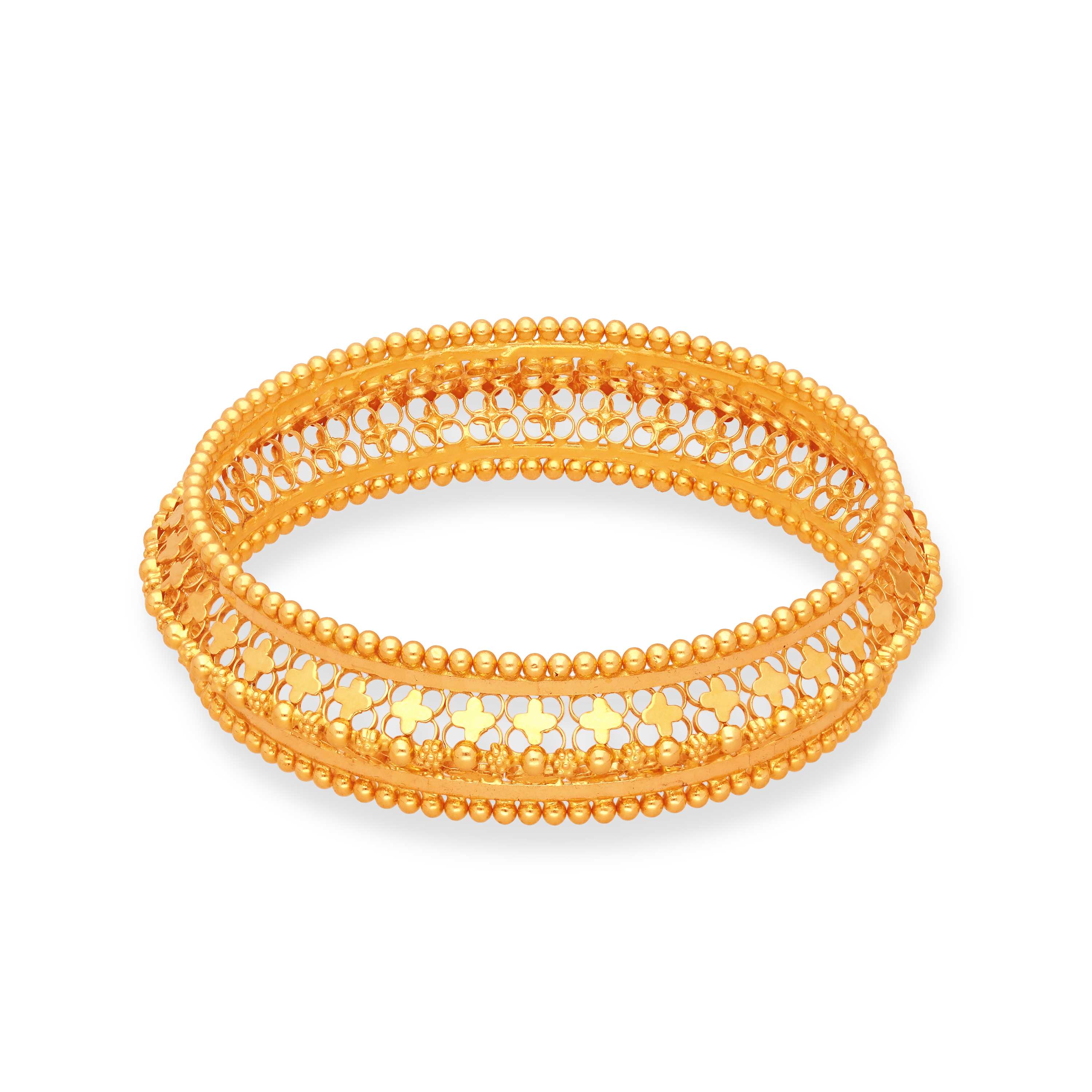 One Of Its Kind Calcutta Pattern 22KT Gold Bangles