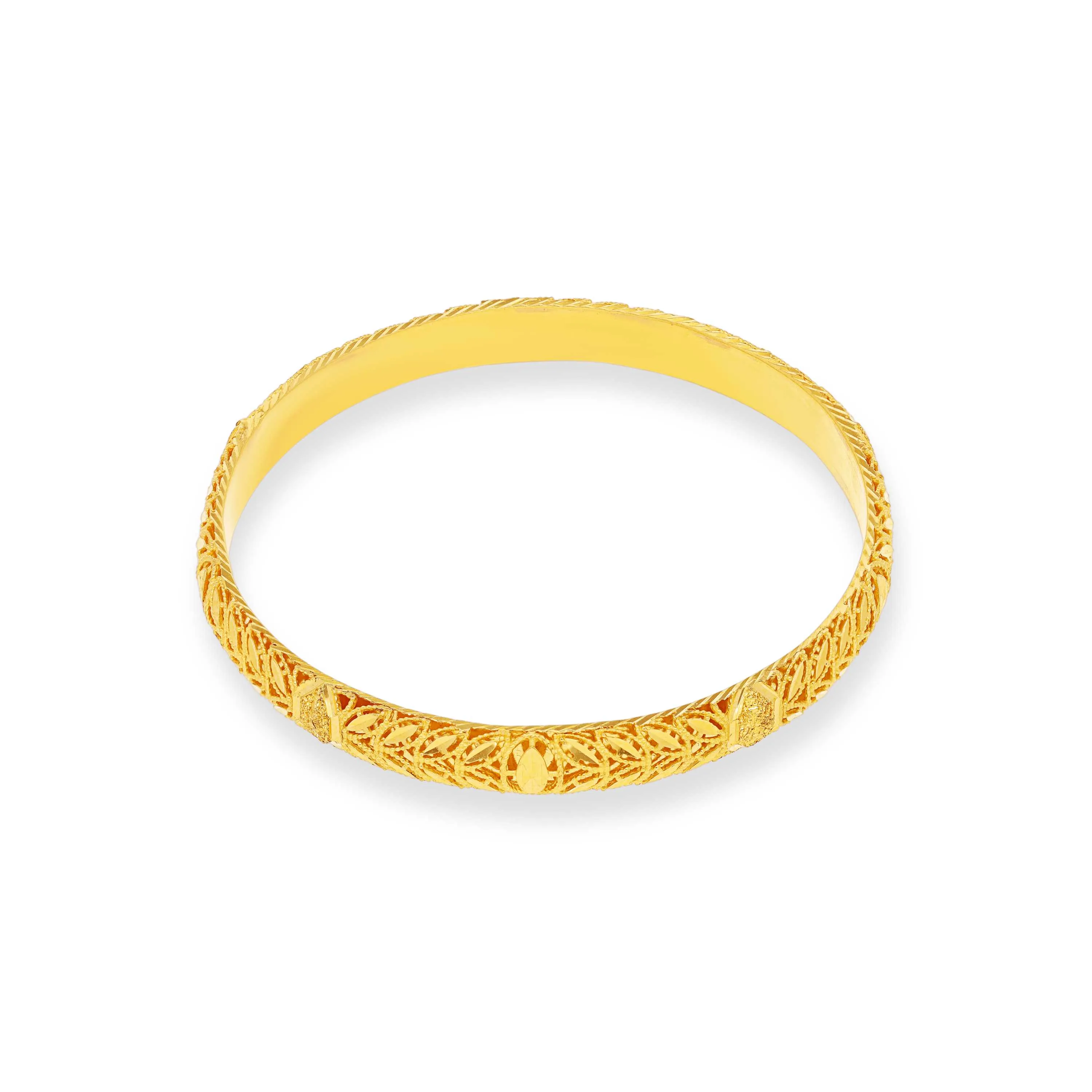 Finely Detailed 22KT Gold Bangle For Women