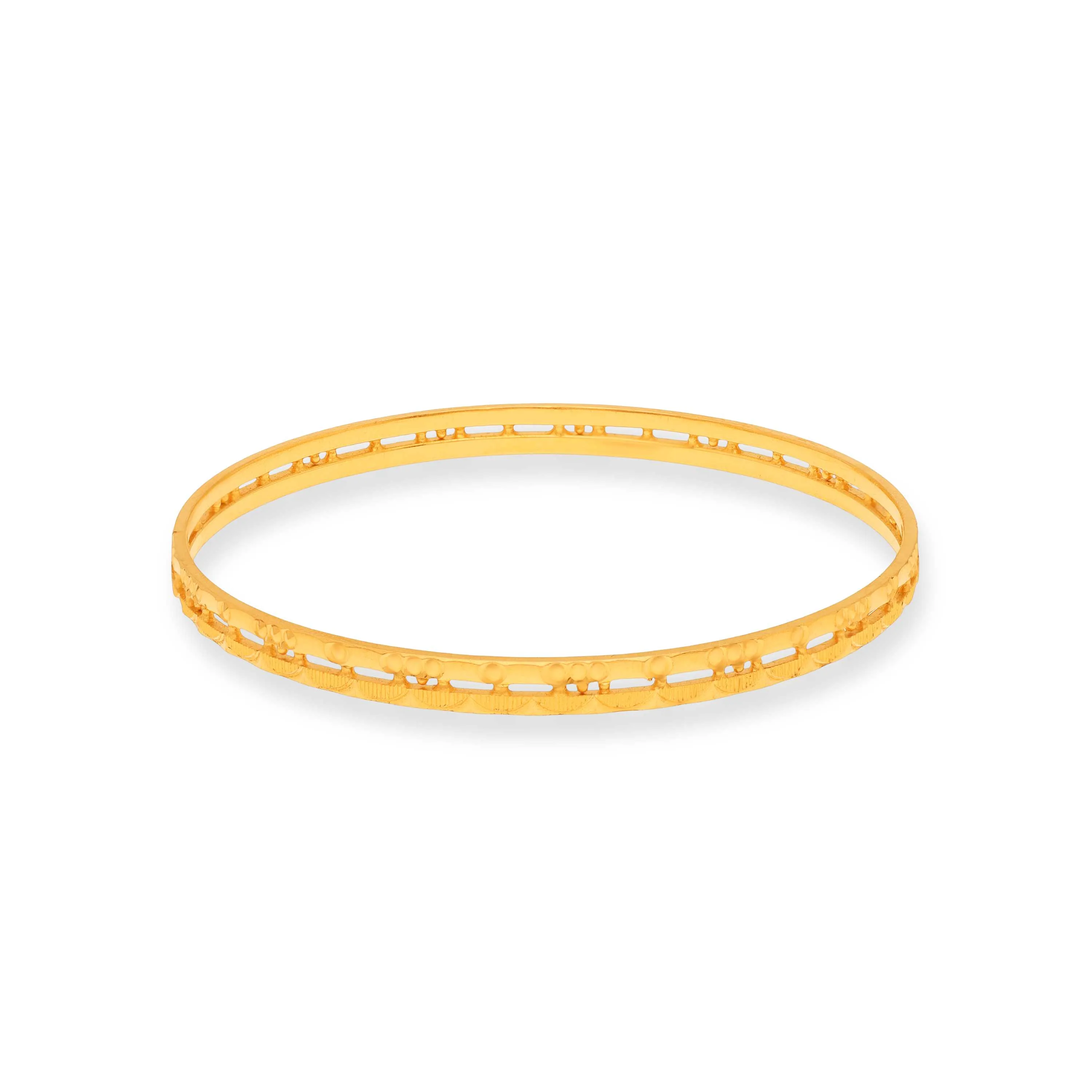 Specially Crafted And Detailed 22KT Gold Bangles For Women