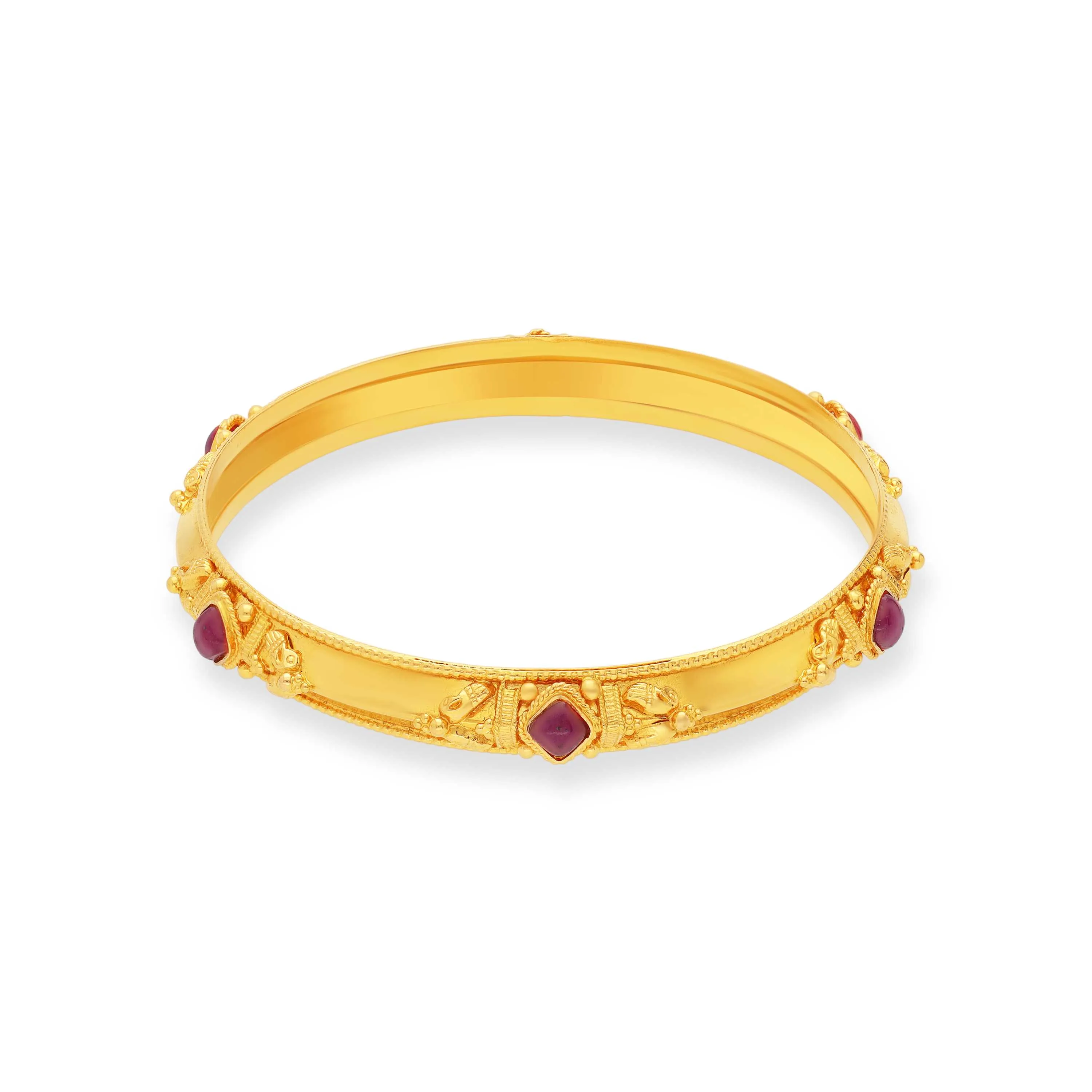 Classic Finely Detailed And Crafted 22KT Gold Bangles For Women