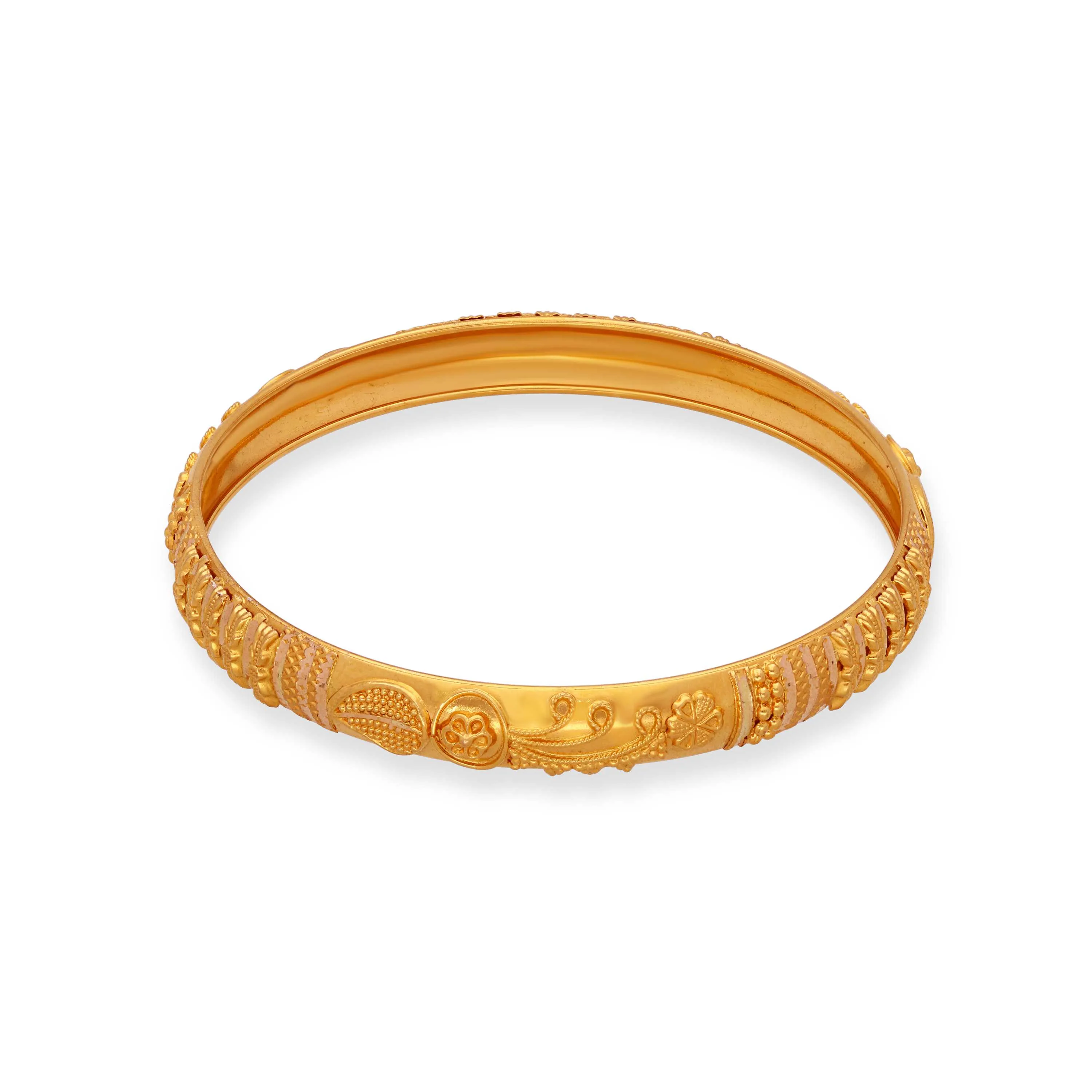 Classic Finely Detailed And Crafted 22KT Gold Bangles For Women