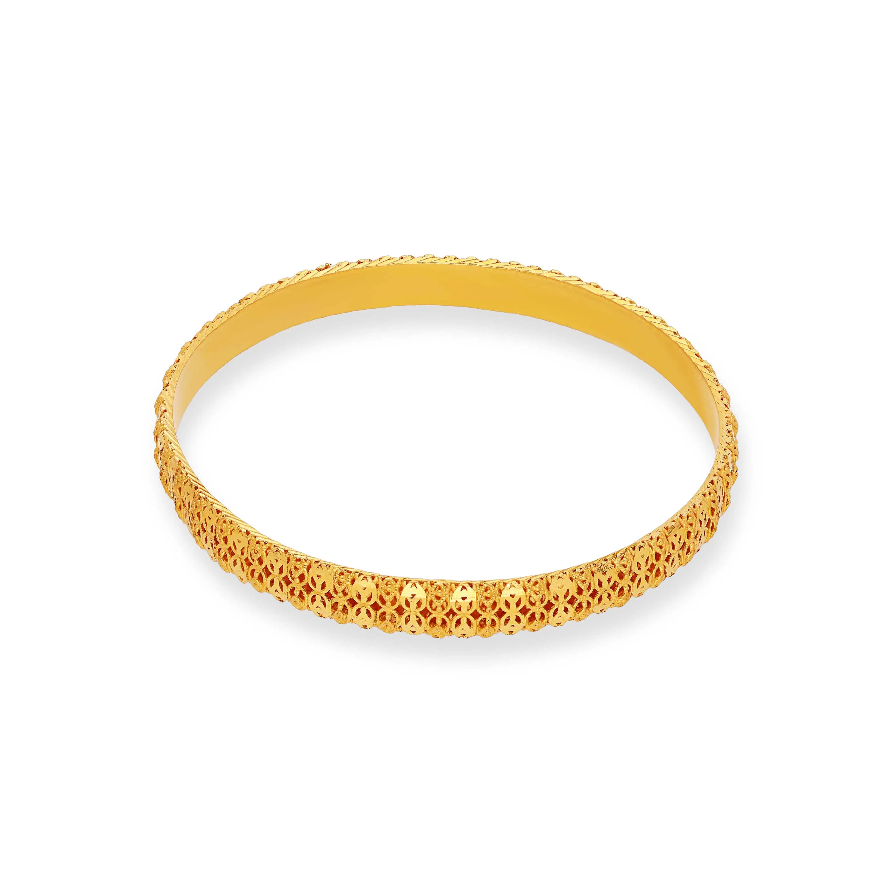 Enamel Worked And Detailed 22KT Gold Bangles For Women