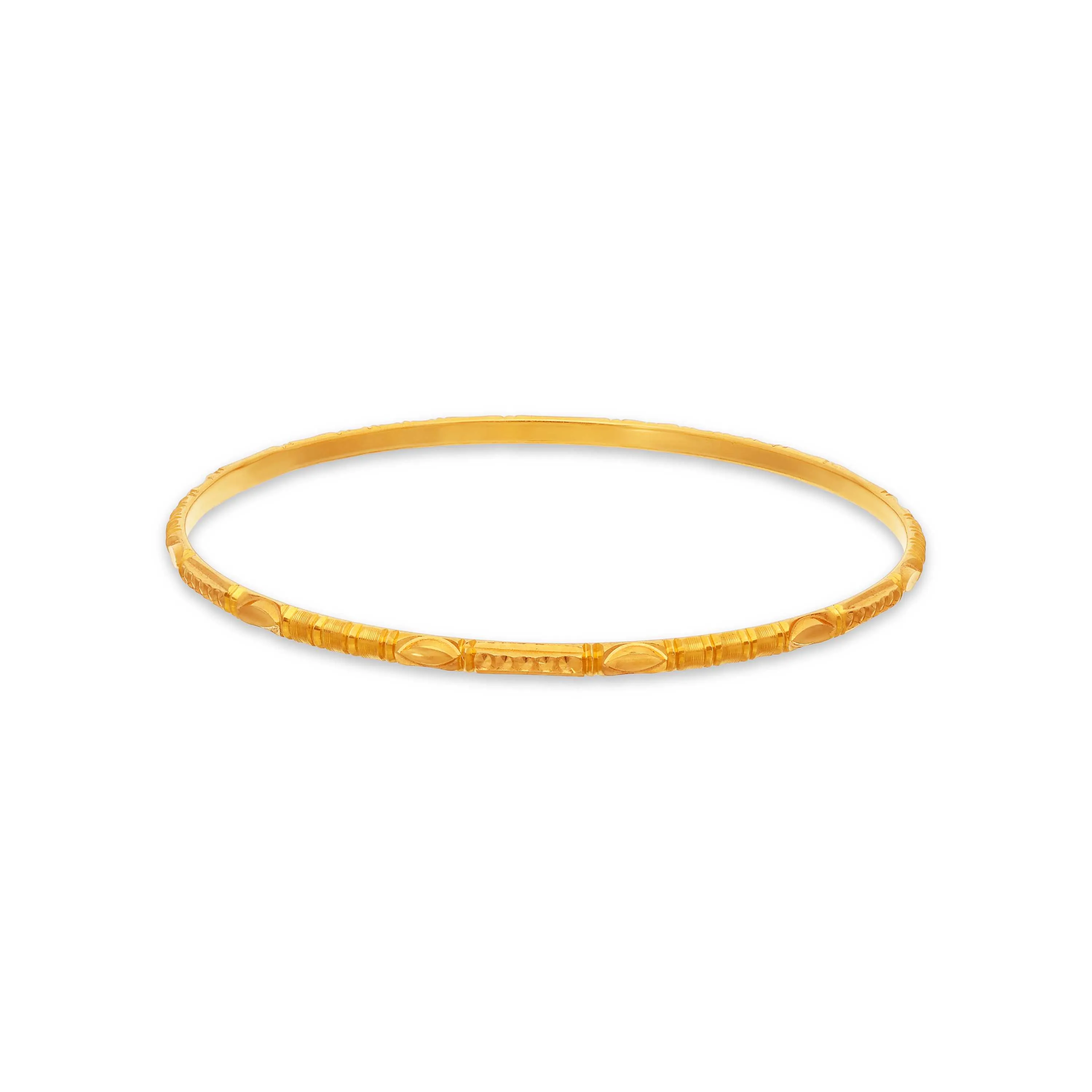 Classic Finely Detailed 22KT Gold Daily Wear Bangle