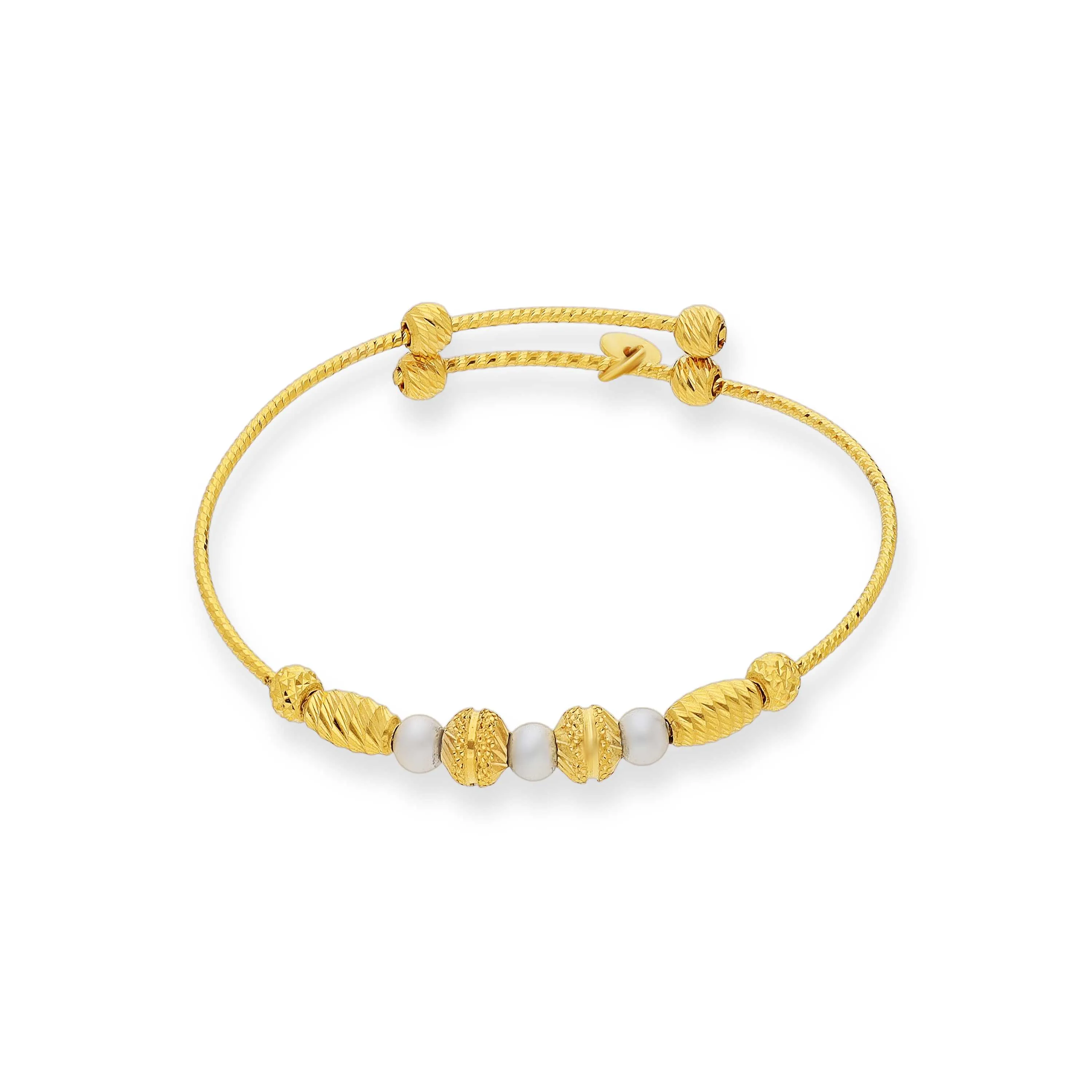 Classic Finely Detailed And Crafted 22KT Gold Baby Bangles