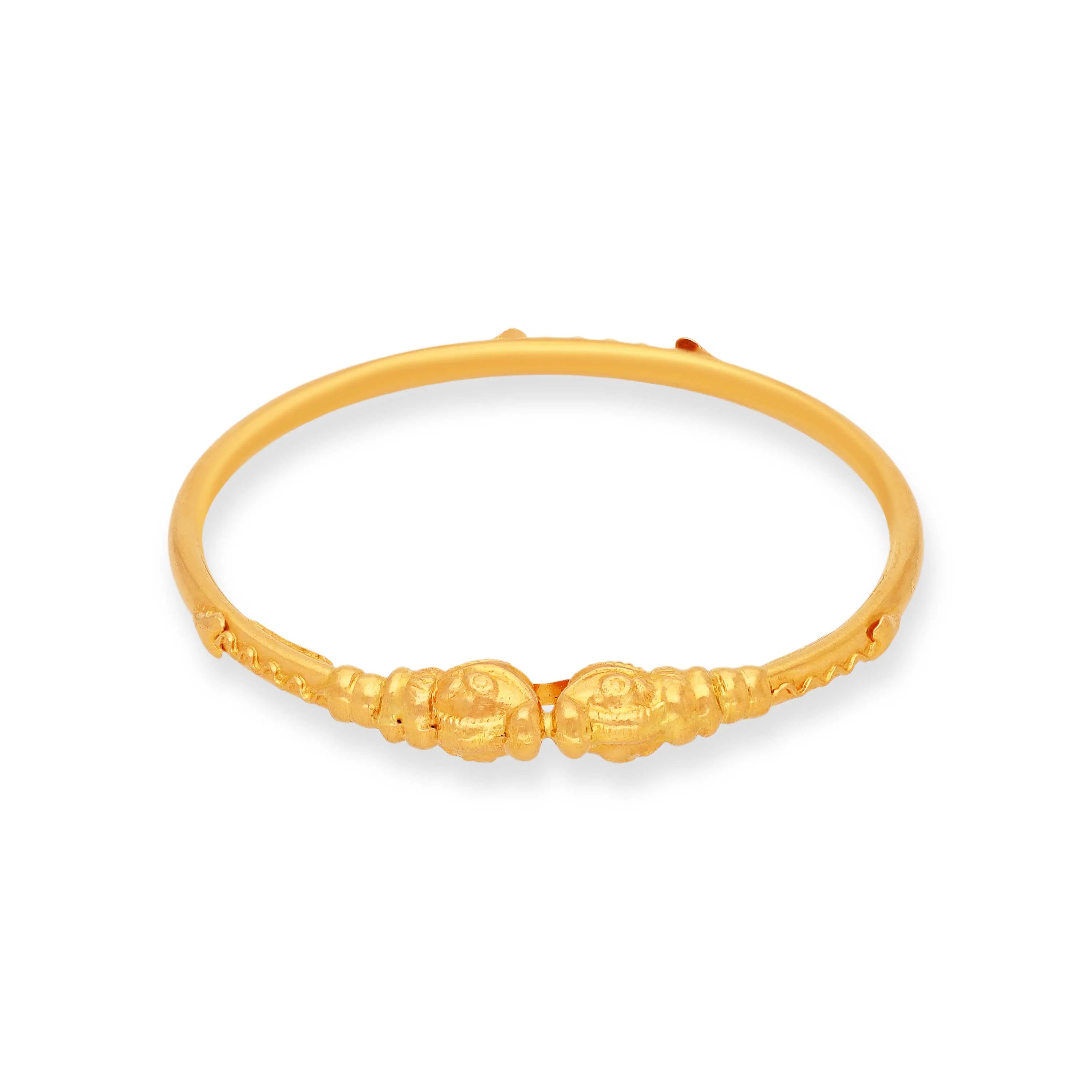 Classic Finely Detailed And Crafted 22KT Gold Bangles For Kids