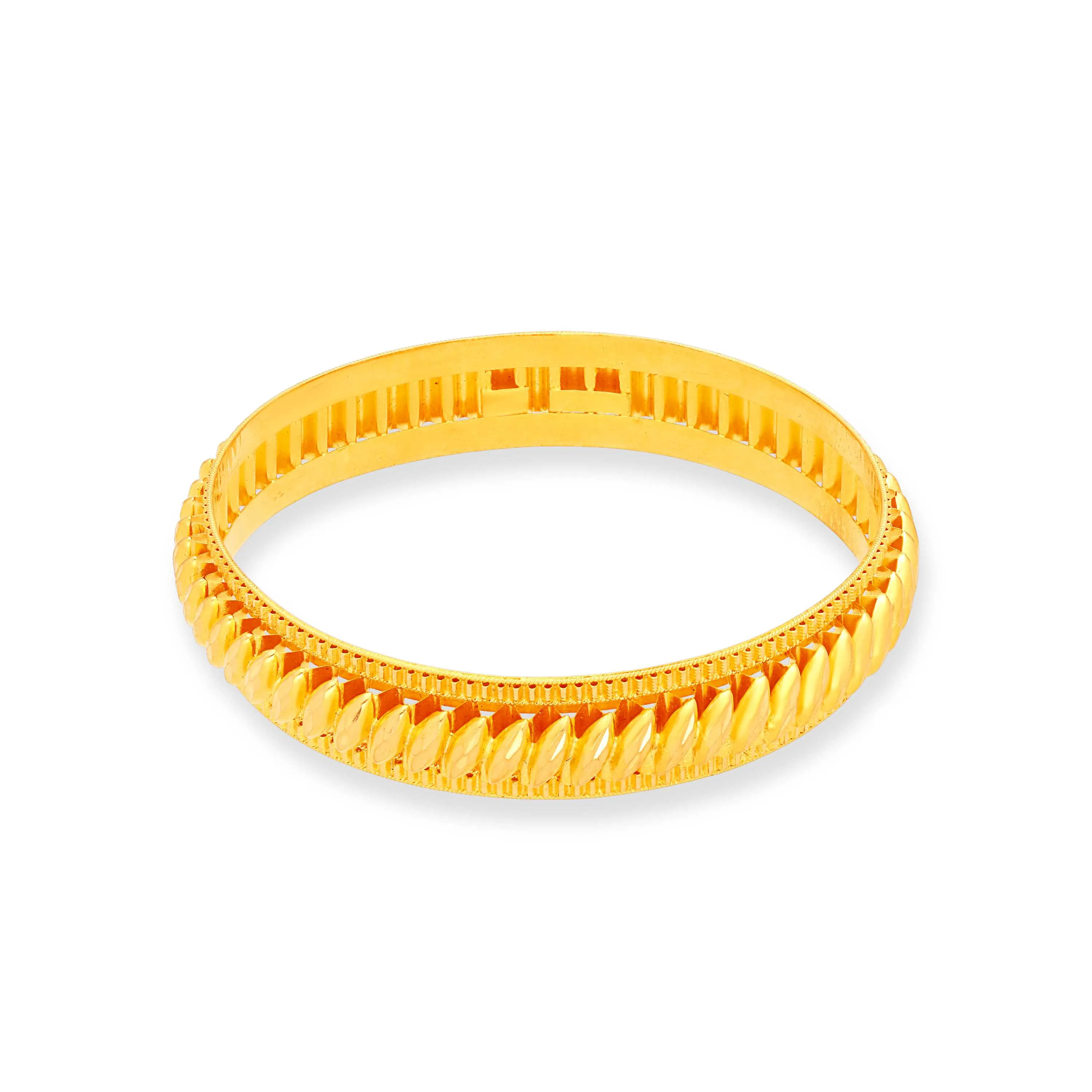 Classic Finely Detailed And Crafted 22KT Gold Bangles For Women