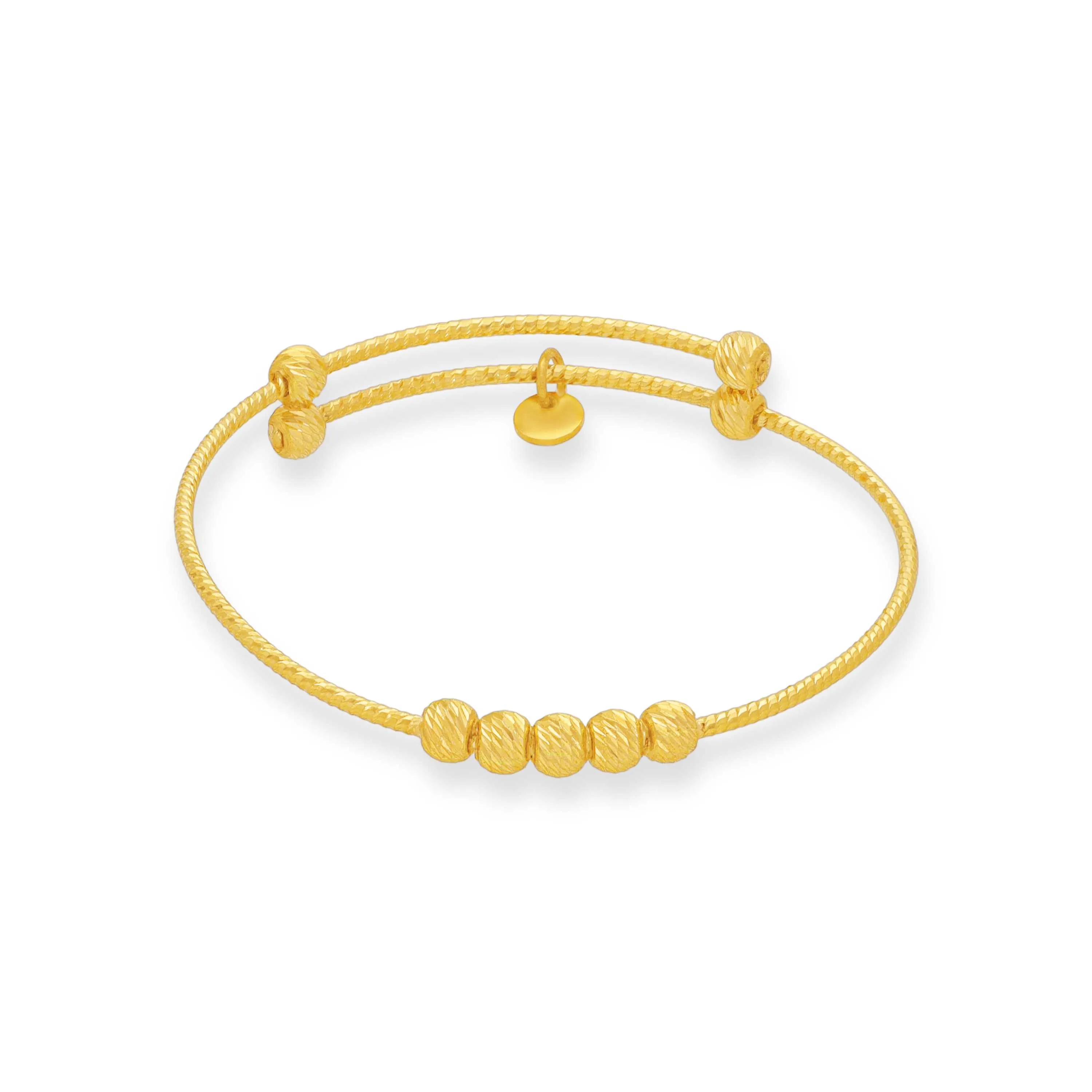Detailed And Crafted 22KT Gold Bangles For Kids