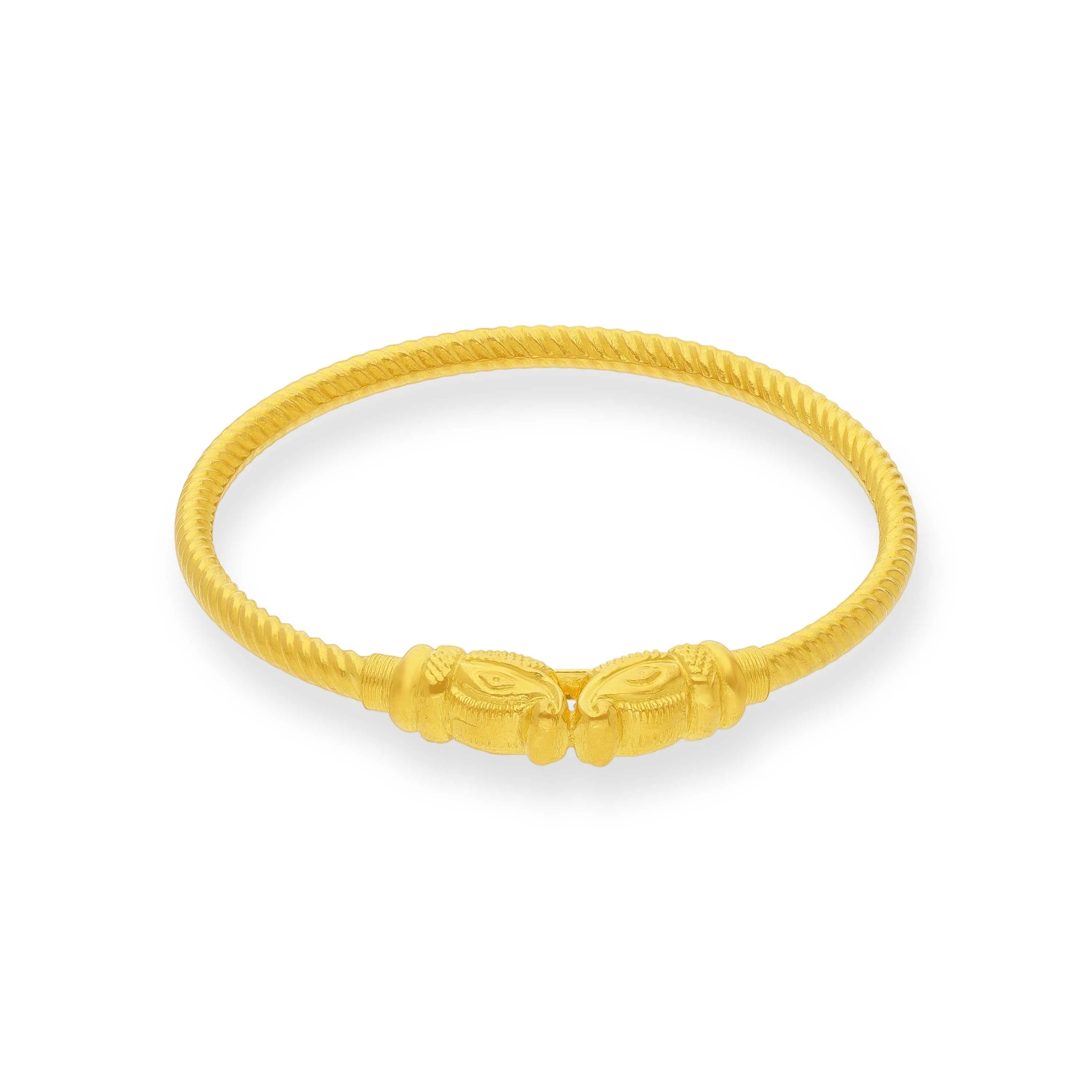 Classic Finely Detailed And Crafted 22KT Gold Bangles For Kids