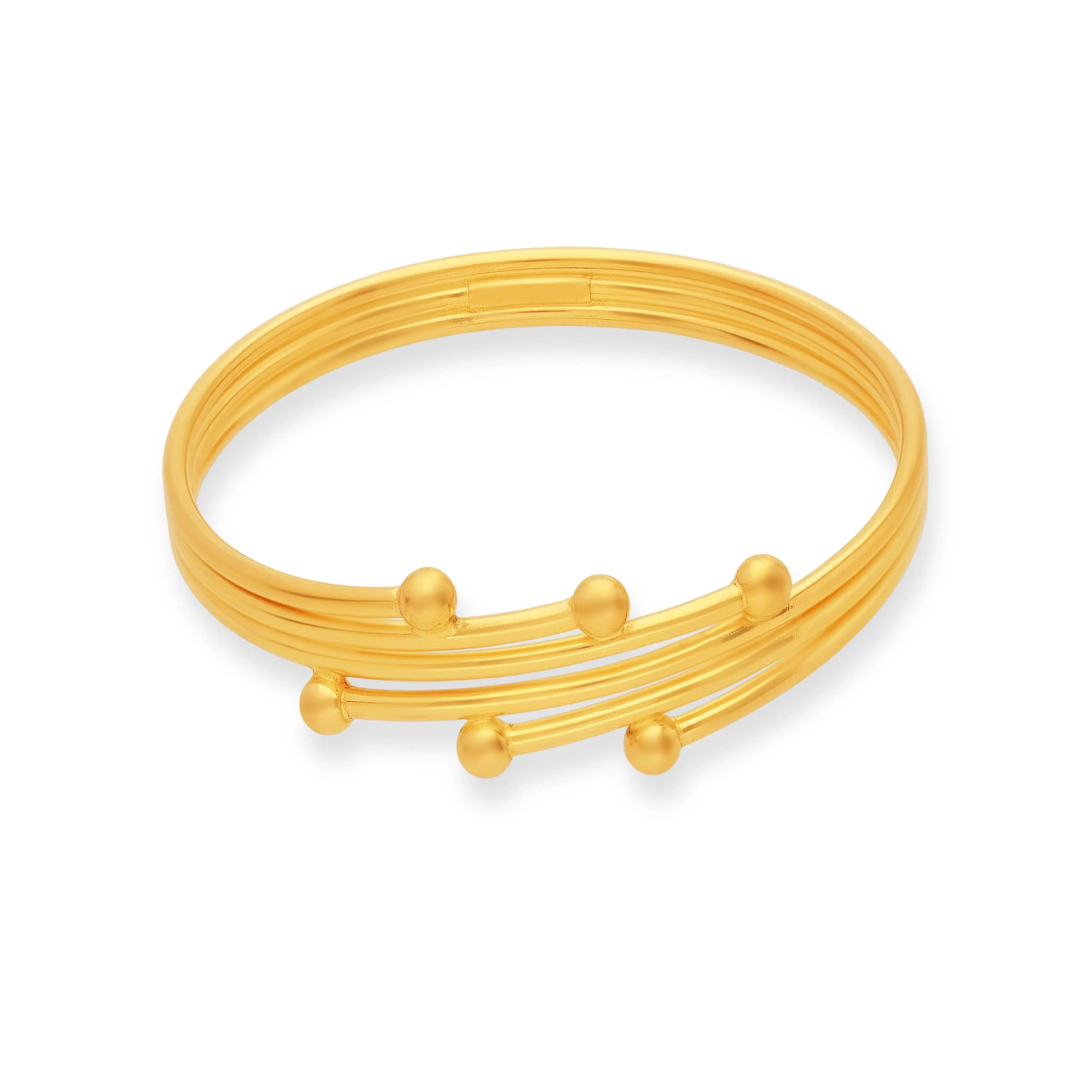 Classic Finely Detailed And Crafted 22KT Gold Bangles For Kids