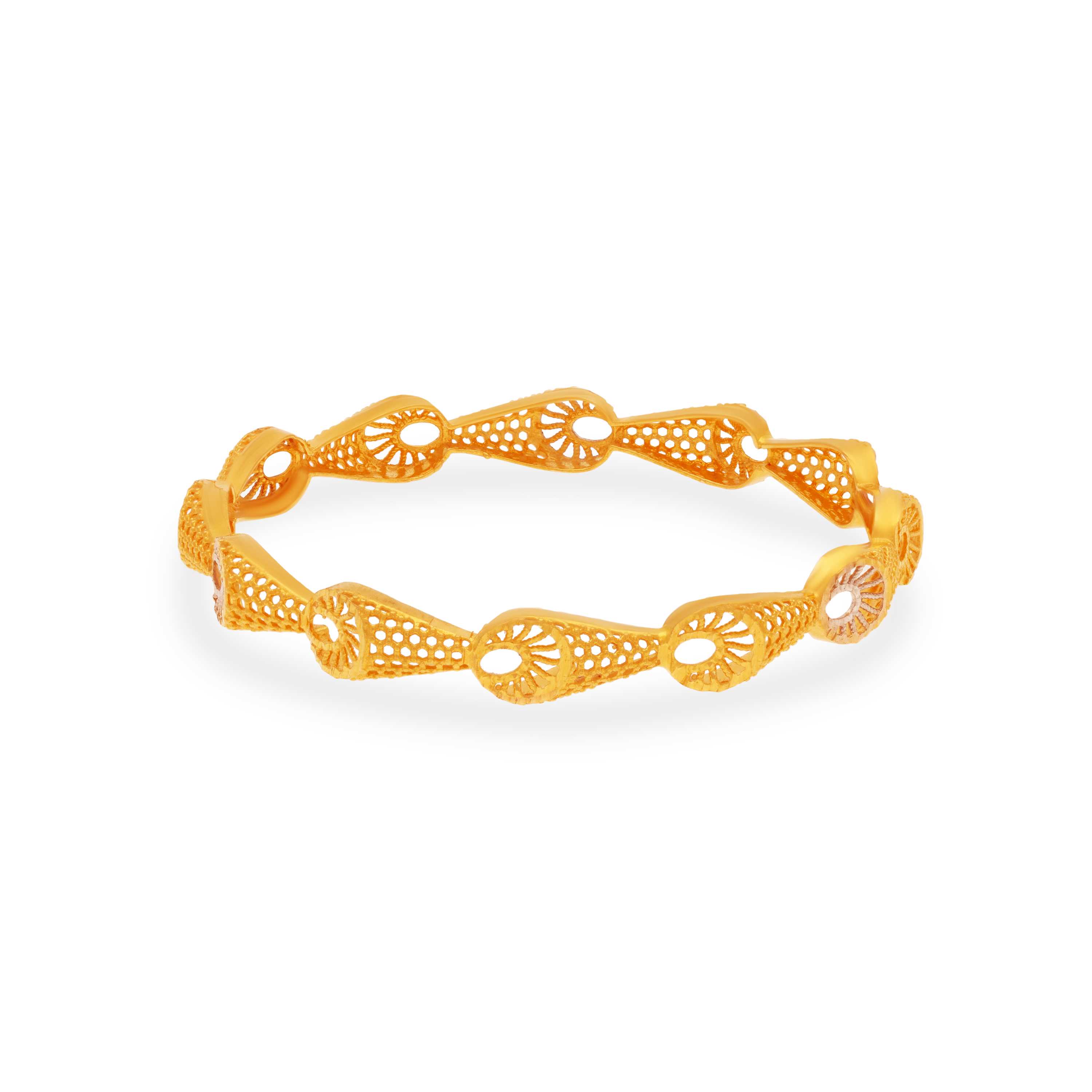 Exceptionally Detailed Turkey Pattern 22KT Gold Bangles For Women