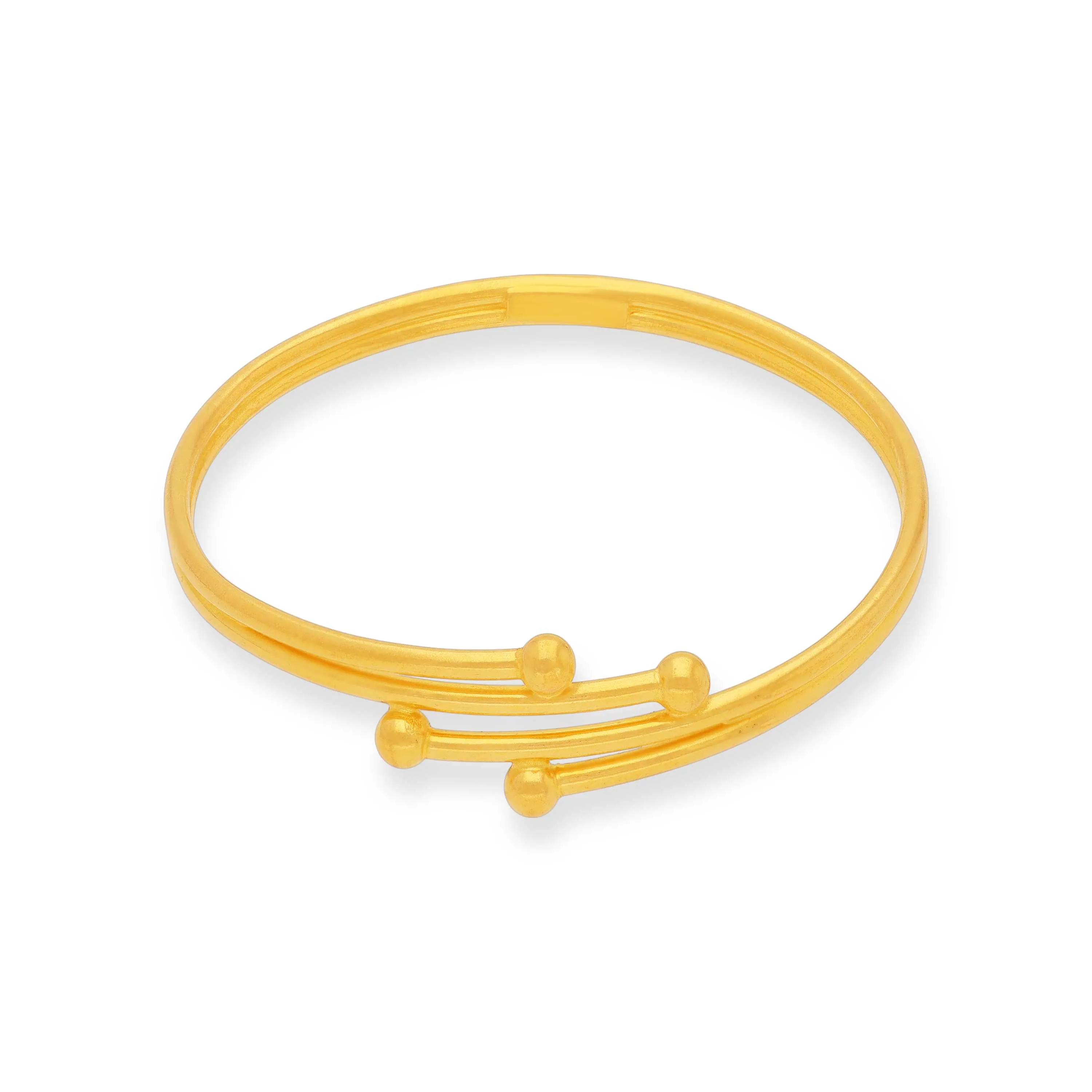 Classic Finely Detailed And Crafted 22KT Gold Bangles For Kids