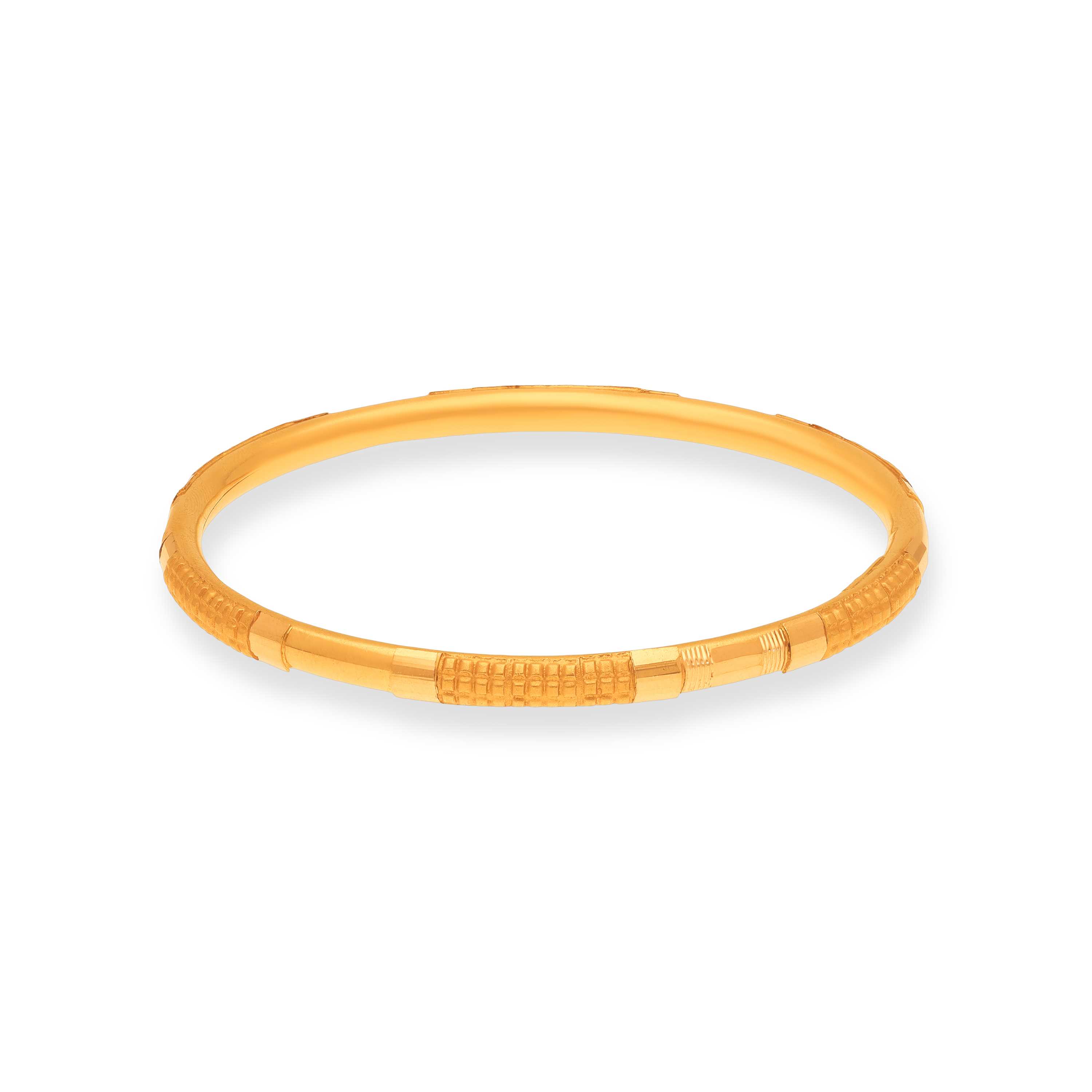 One Of Its Kind Matte Finished 22KT Gold Bombay Pattern Bangles