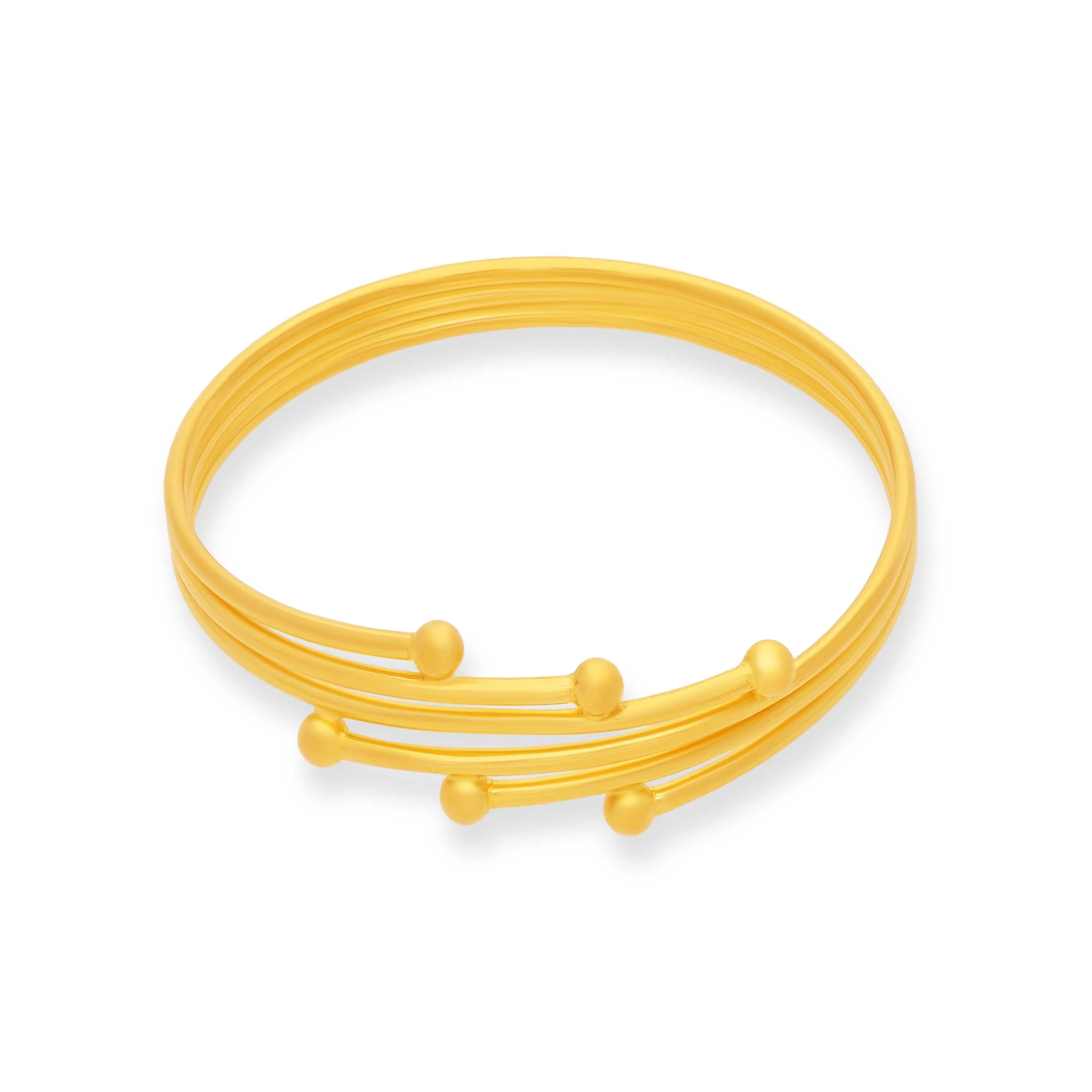 Classic Finely Detailed And Crafted 22KT Gold Bangles For Kids