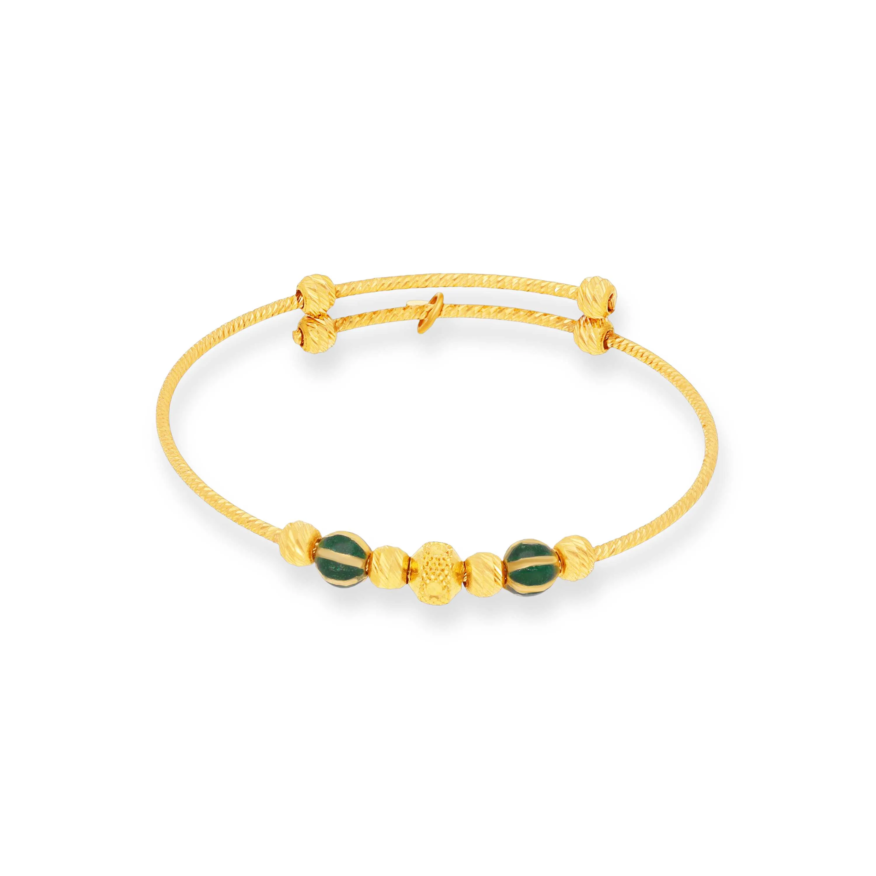 Classic Finely Detailed And Crafted 22KT Gold Bangles For Kids