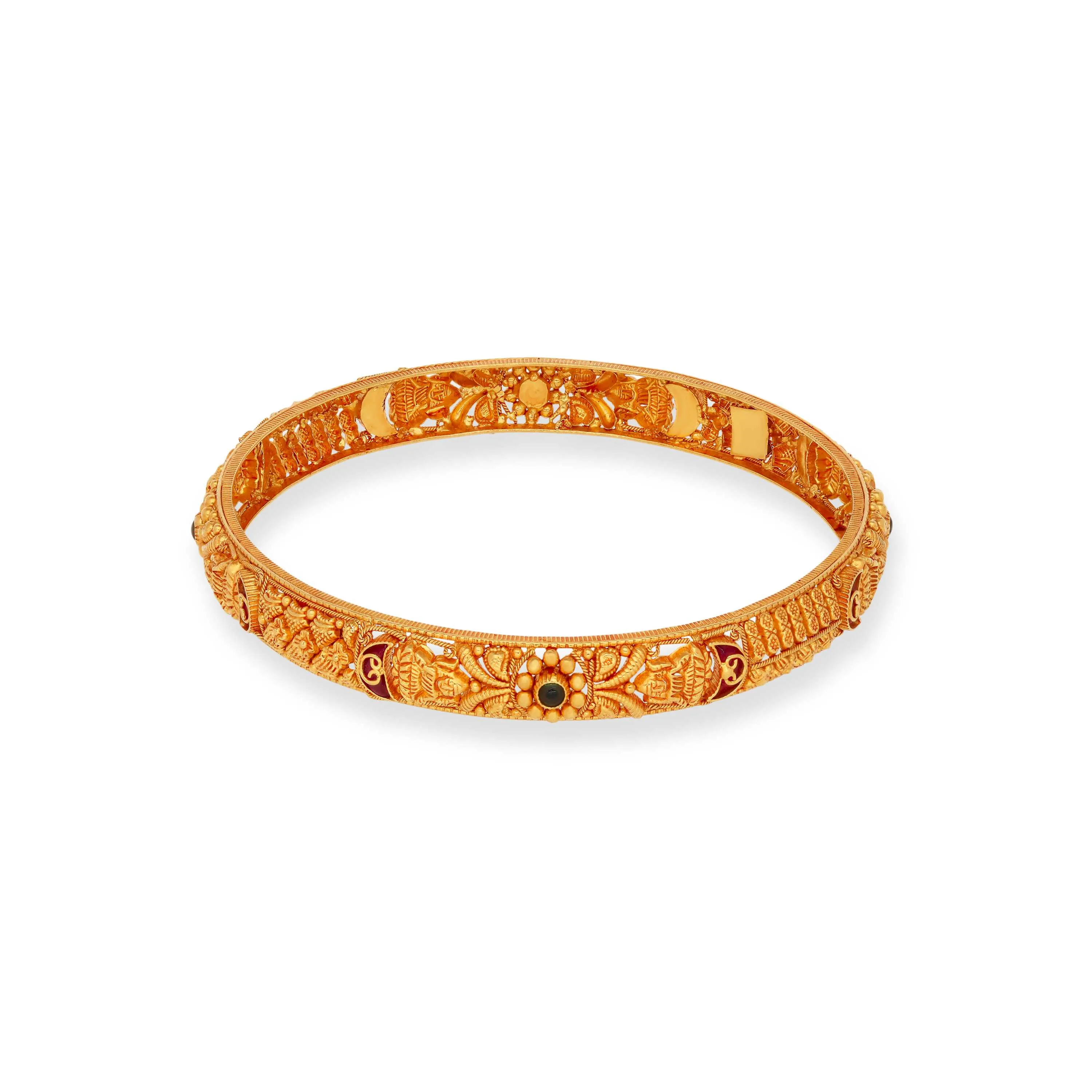 Classic Finely Detailed And Crafted 22KT Gold Bangles For Women