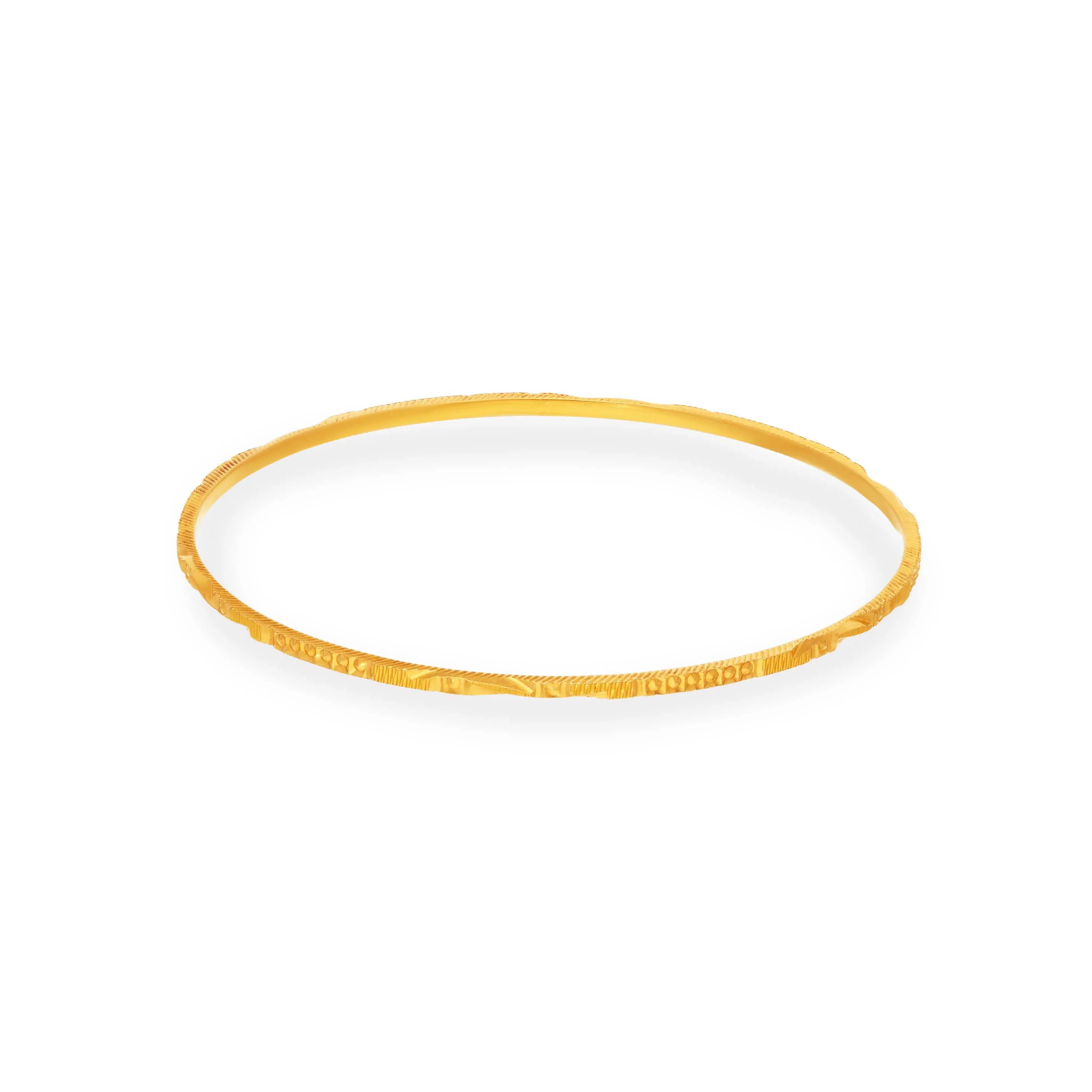 Finely Detailed 22KT Gold Party Wear Bangle