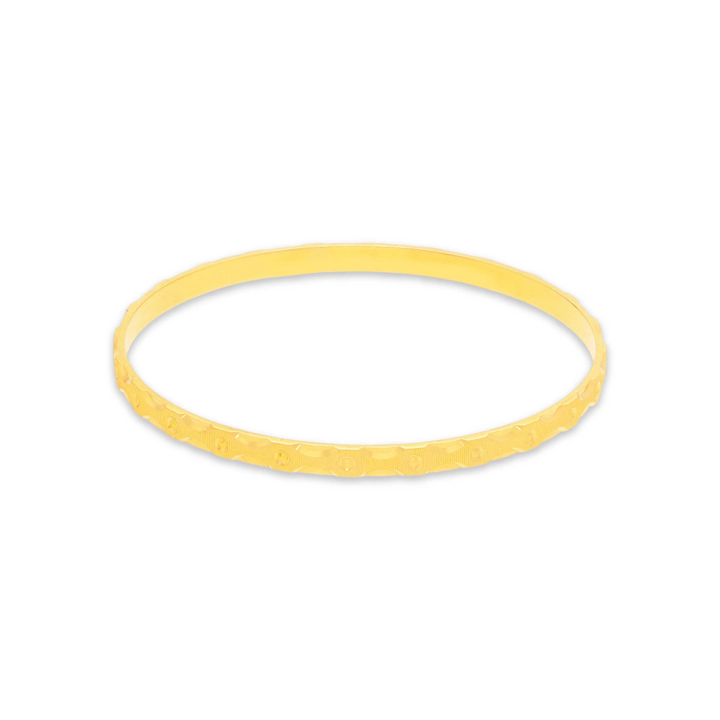 Classic Finely Detailed And Crafted 22KT Gold Bangles For Kids