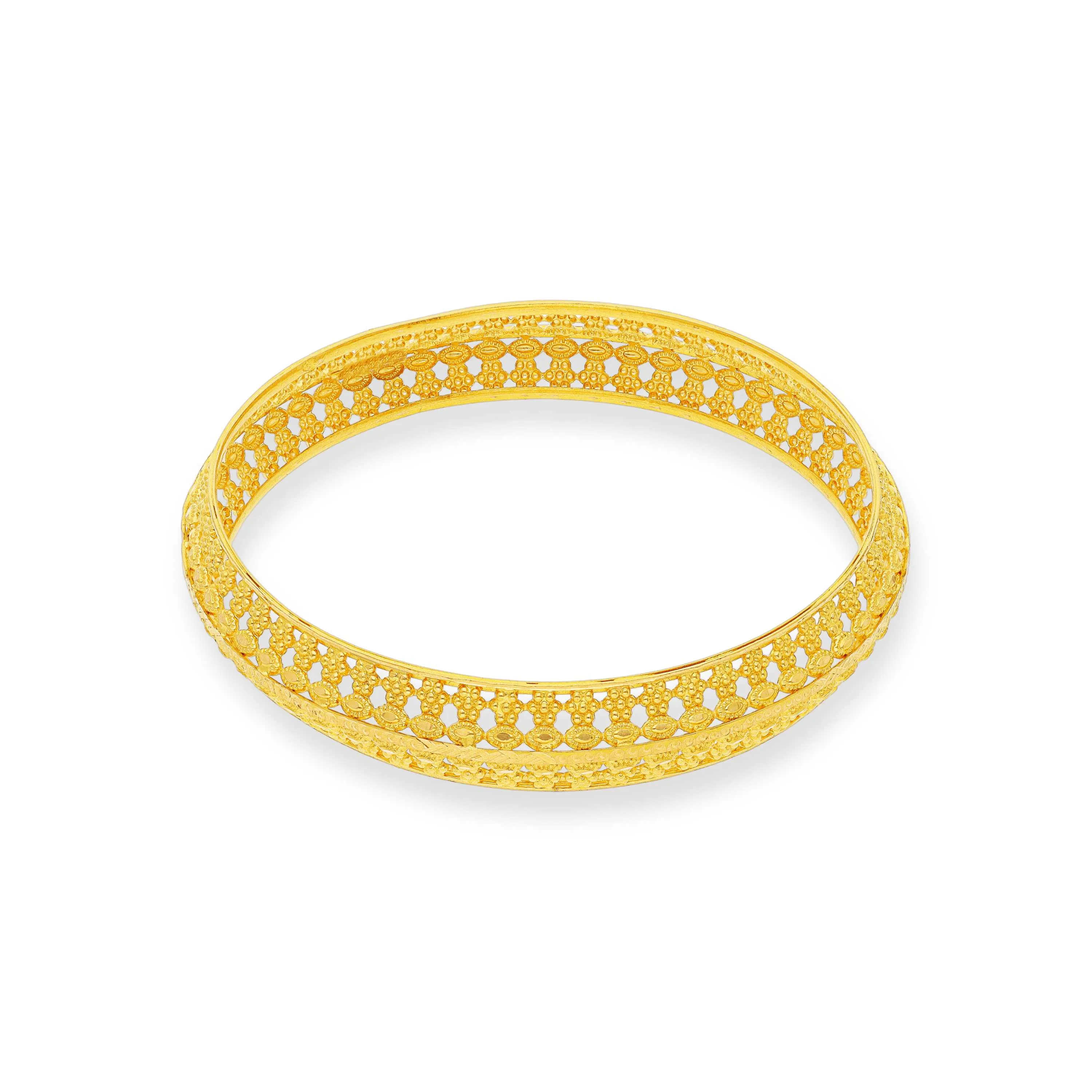 Classic Finely Detailed And Crafted 22KT Gold Bangles For Women