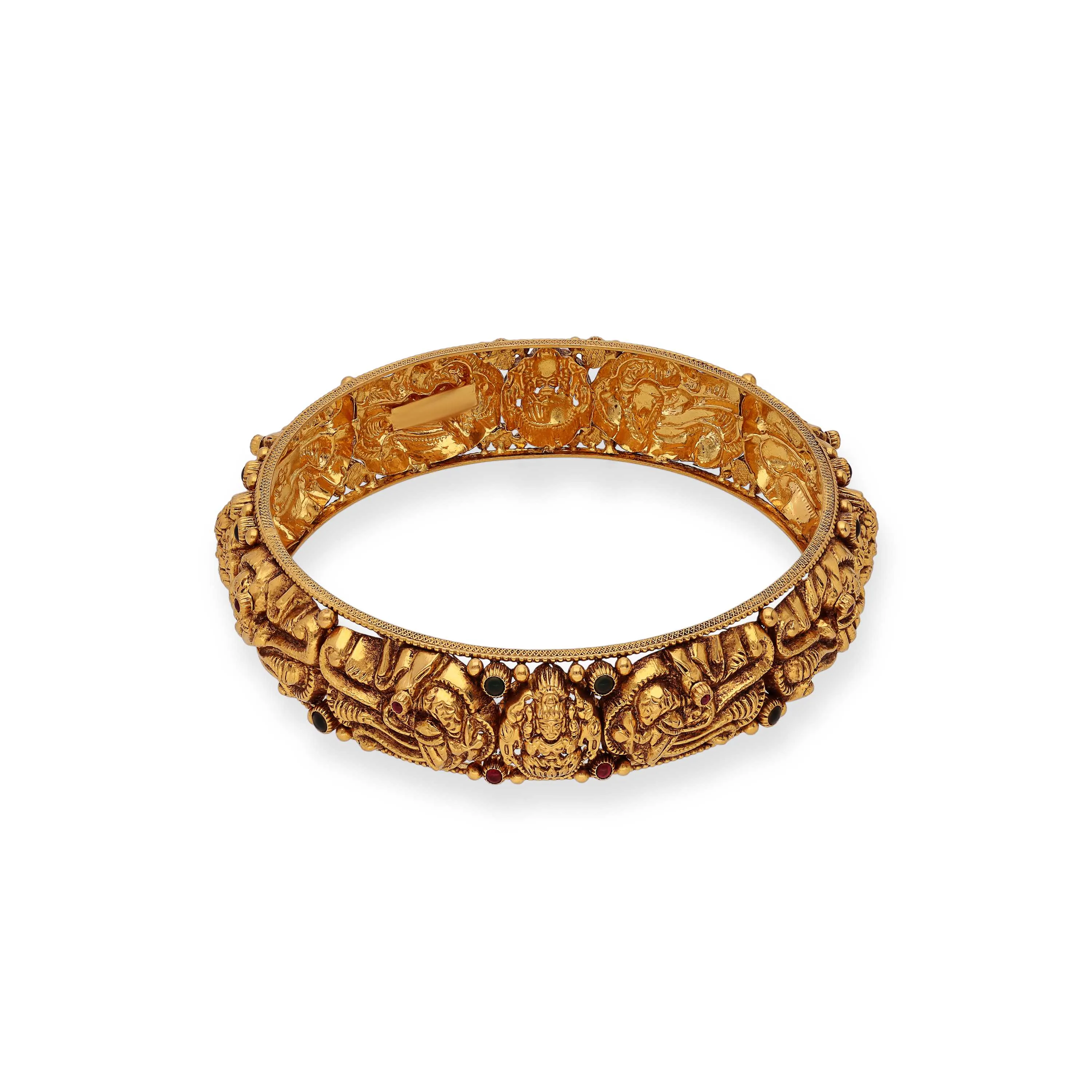 Specially Crafted And Detailed 22KT Gold Bangles For Women