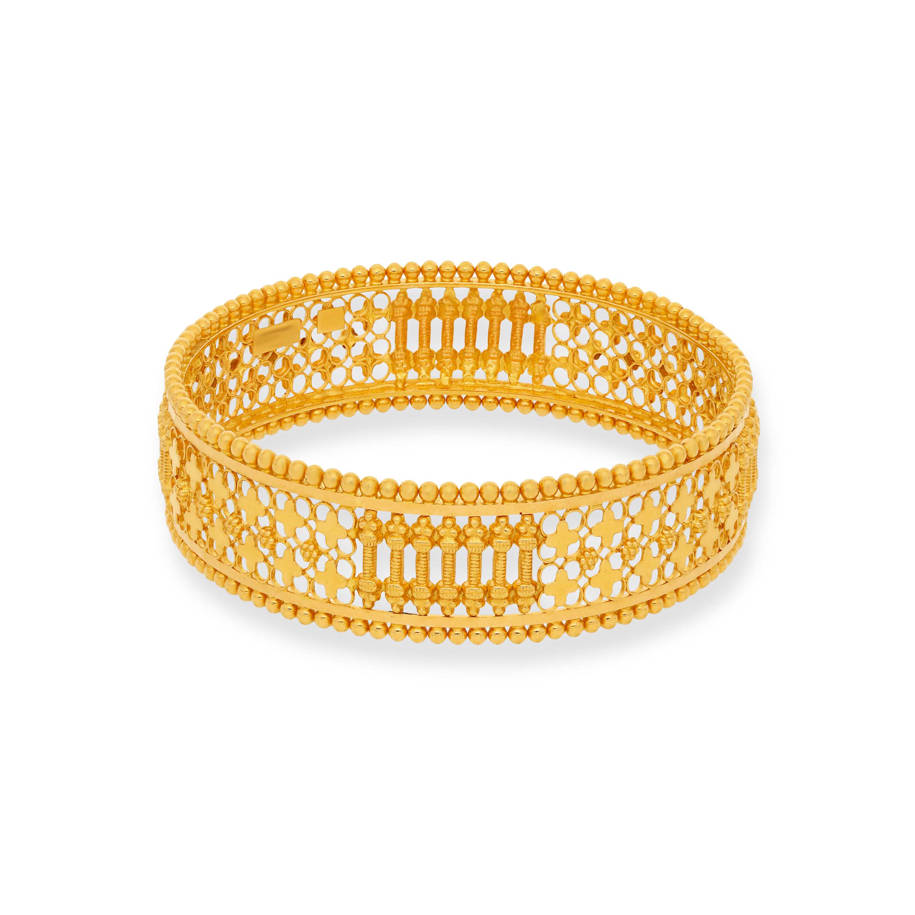 Charmingly Detailed Calcutta Pattern 22KT Gold Bangles