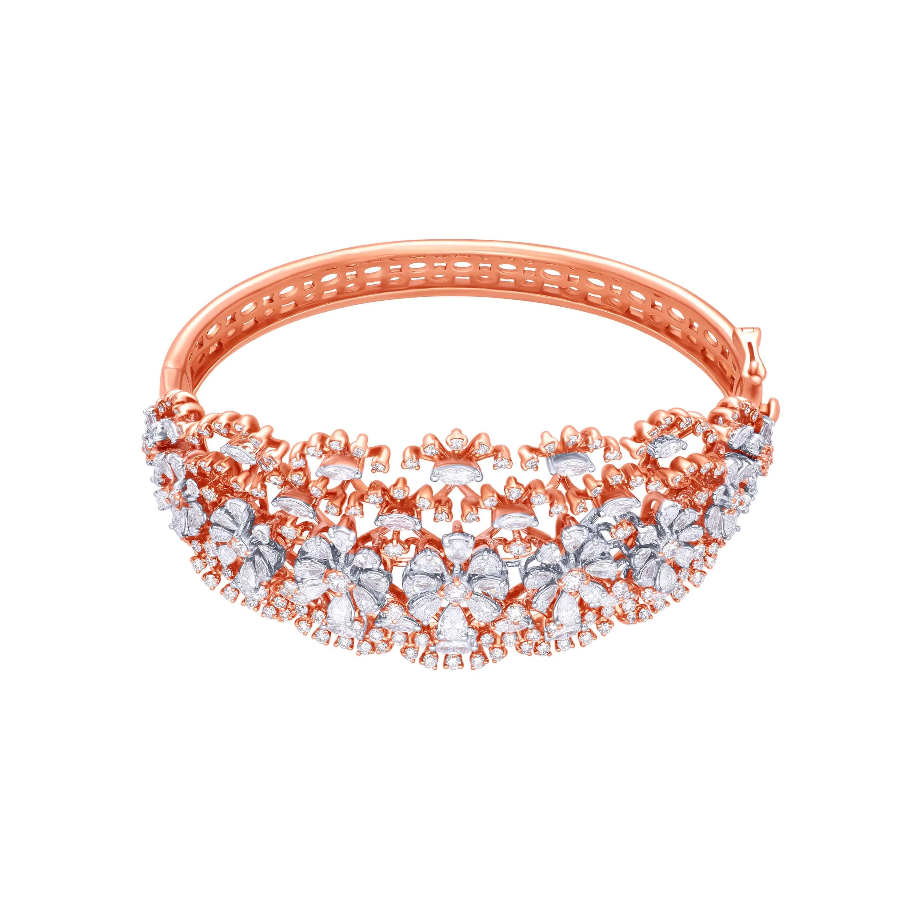 Exquisite Studded 18KT Diamond Party Wear Bangle