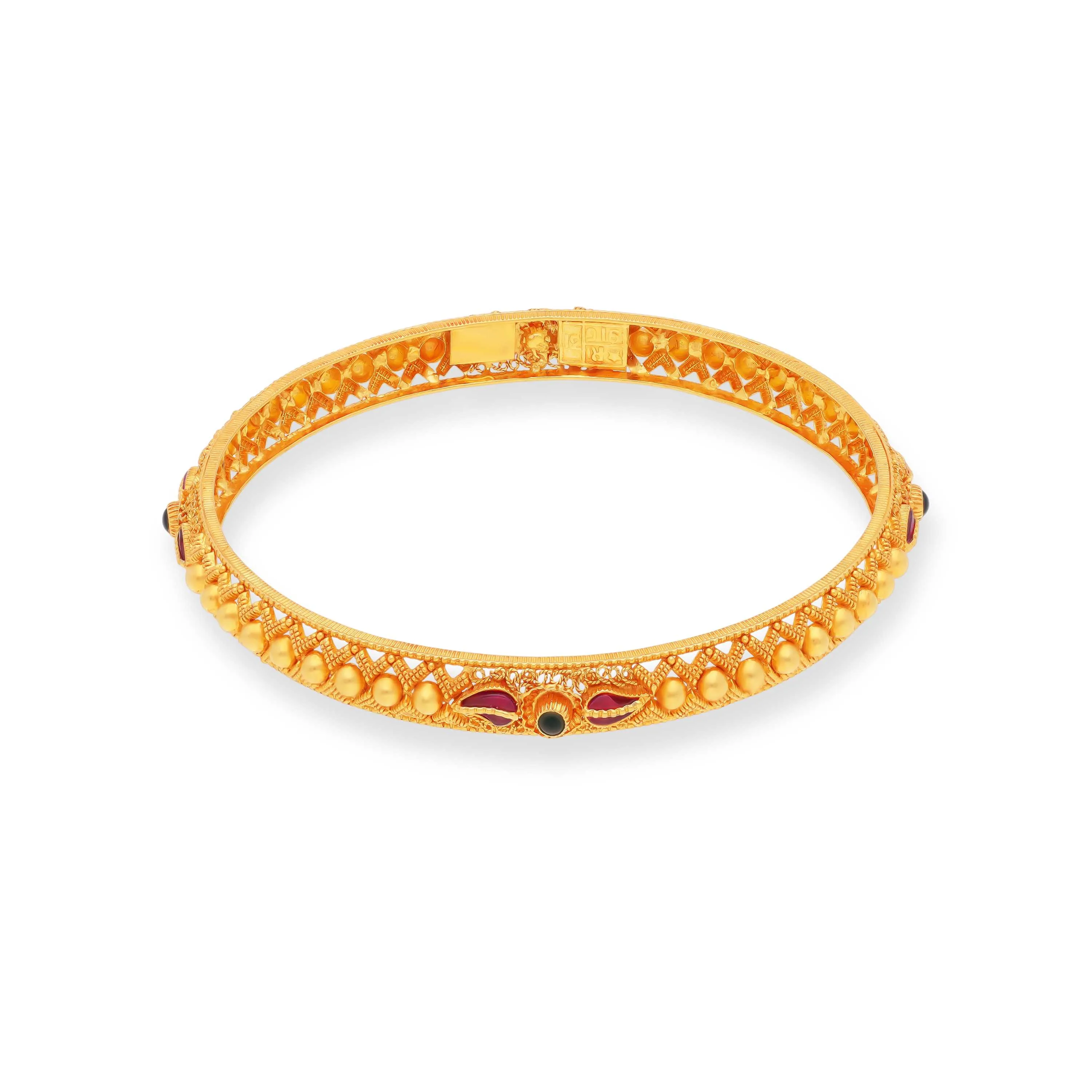 Classic Finely Detailed And Crafted 22KT Gold Bangles For Women