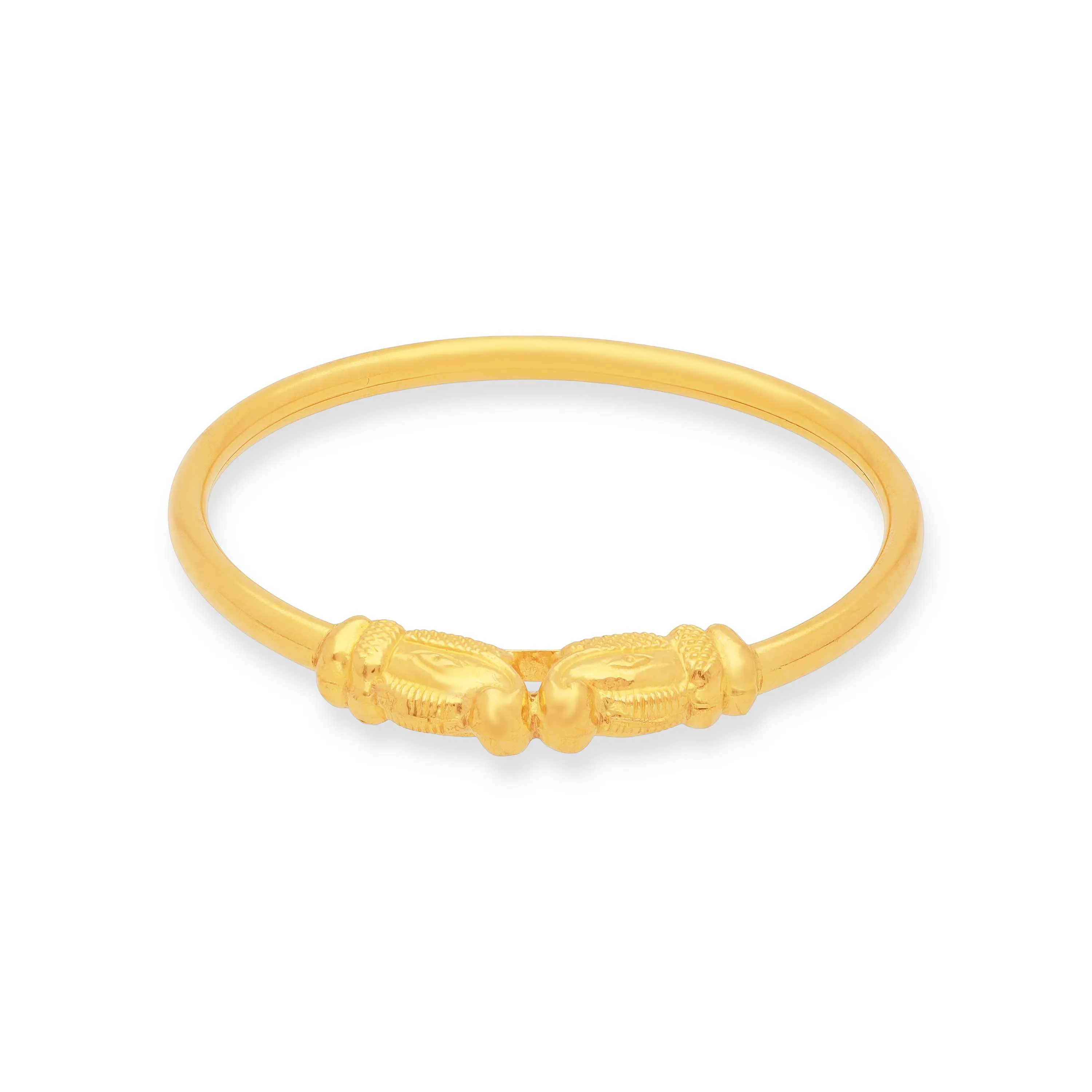 Classic Finely Detailed And Crafted 22KT Gold Bangles For Kids